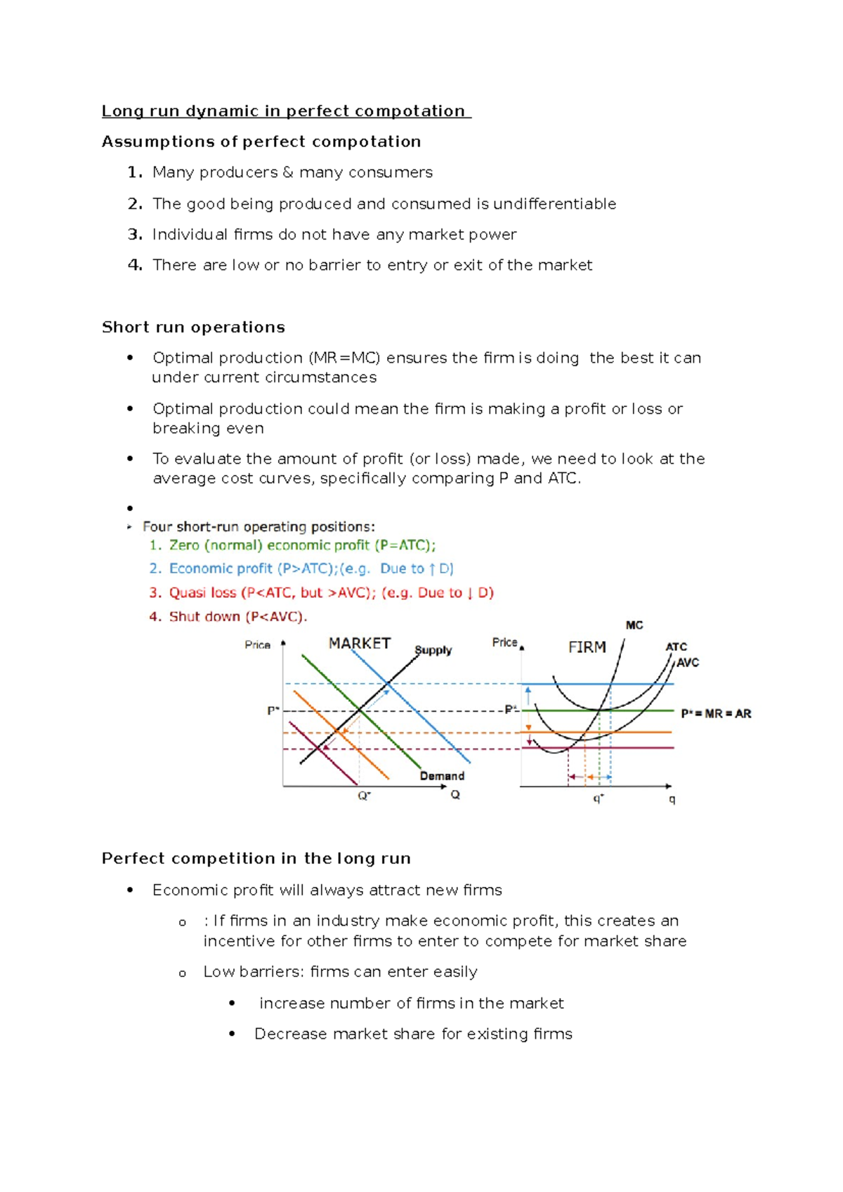 Lecture 8: Long-Run Dynamics in Perfect Competition - Studocu