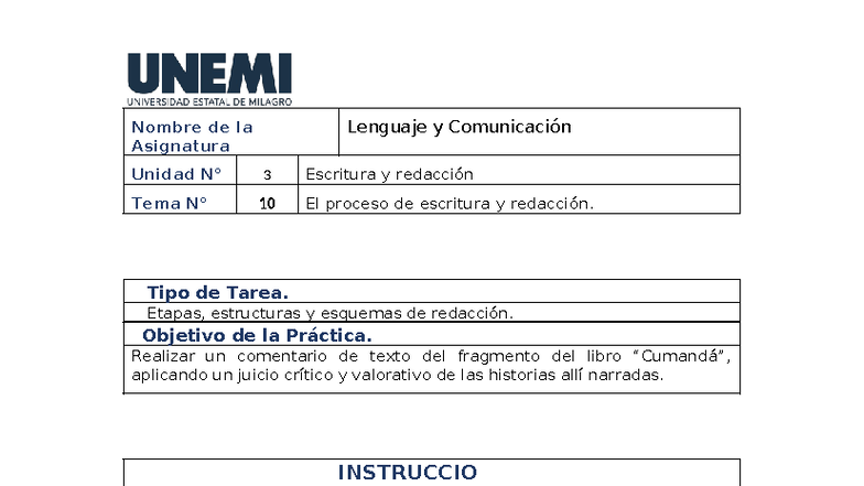 Lenguaje y Comunicación - Unidad 3: Proceso de Escritura y Redacción ...