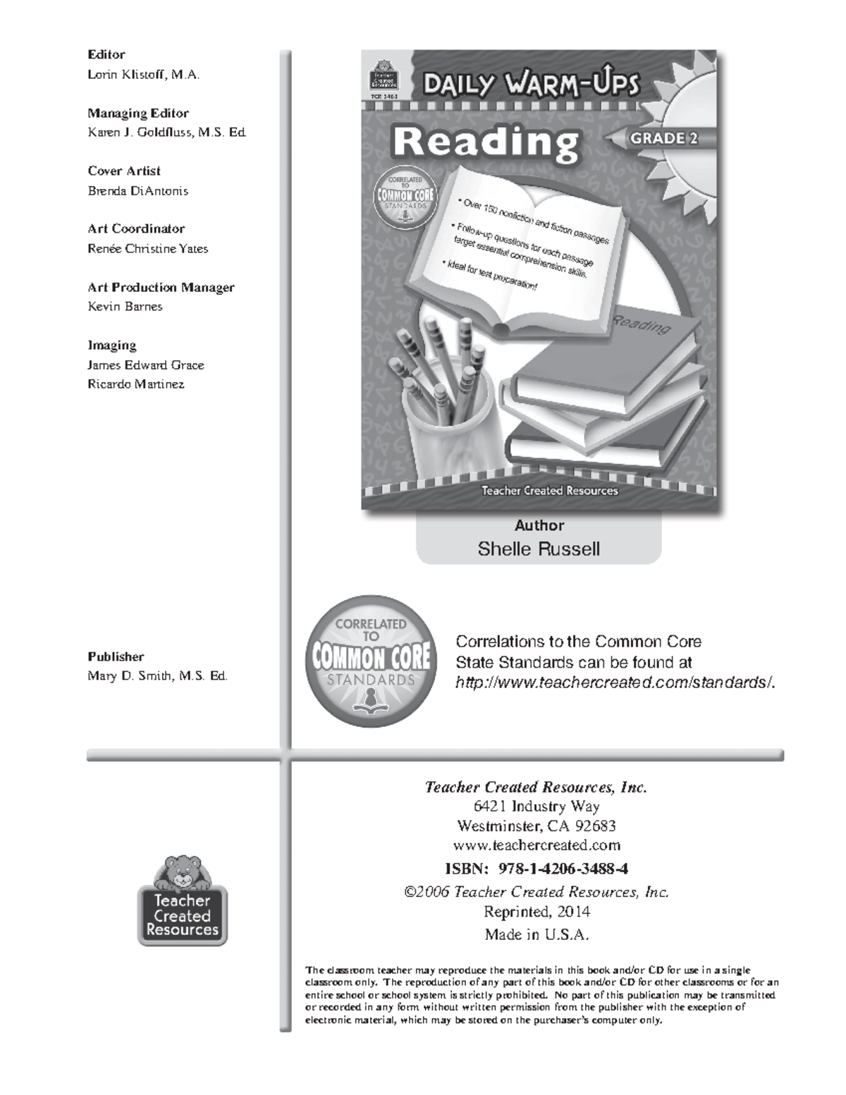 #3488 Daily Warm-Ups: Reading Activities for Grade 2 Students - Studocu