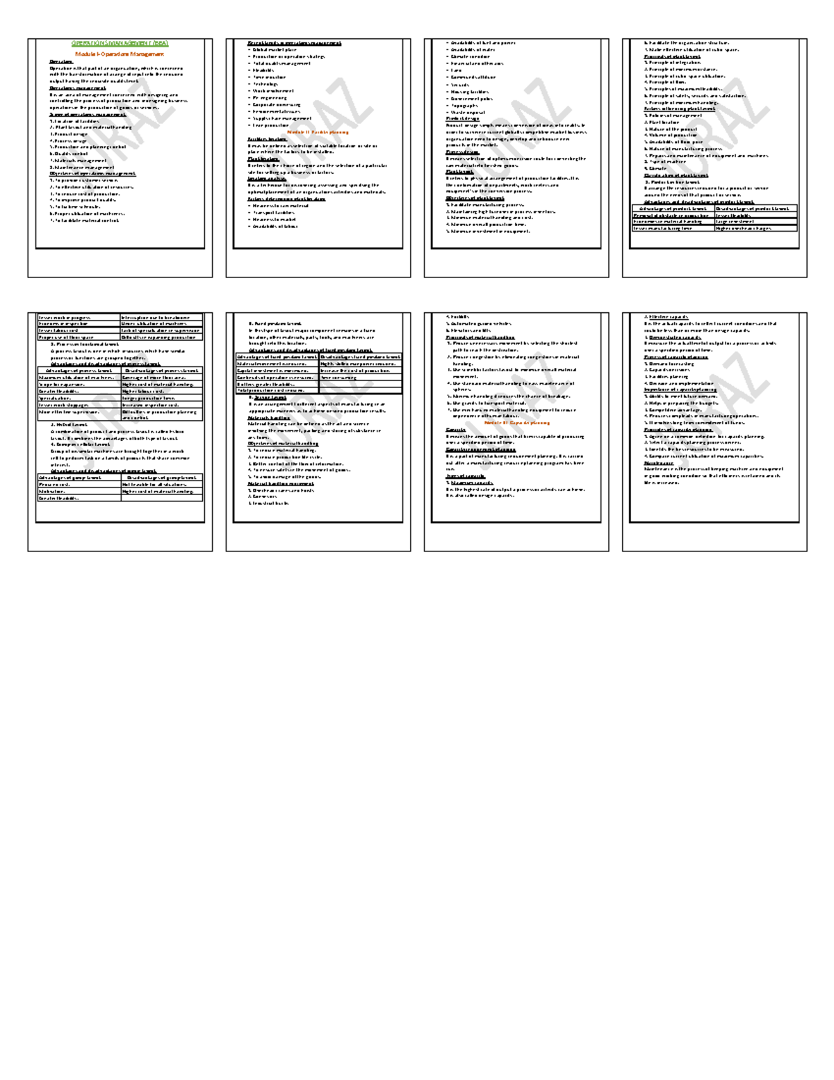 Operations Management - OPERATIONS MANAGEMENT (BBA) Module I ...