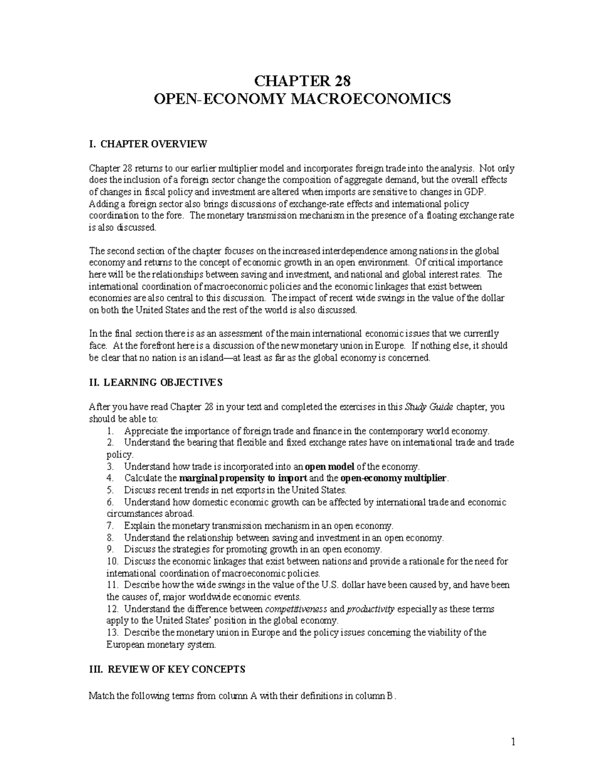 CHAPTER 28 MACROECONOMICS I: FOREIGN TRADE AND ECONOMIC GROWTH - Studocu