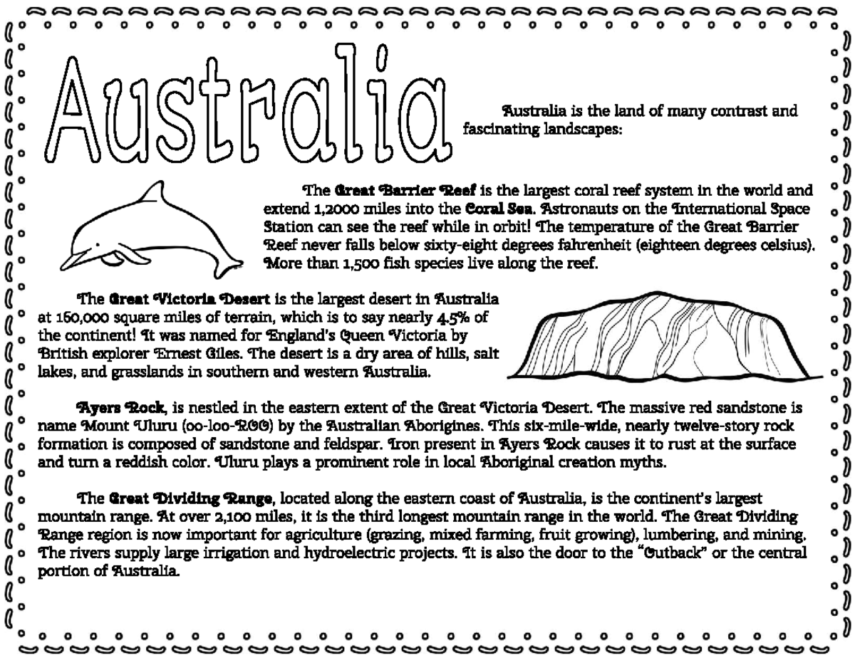 Australia 5 Physical Features: Landscapes, Reefs, and Deserts - Studocu