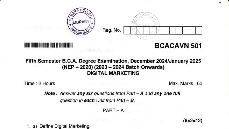 Nep Bca 501 V Sem Digital Marketing Exam Notes Dec 2024 Jan 2025