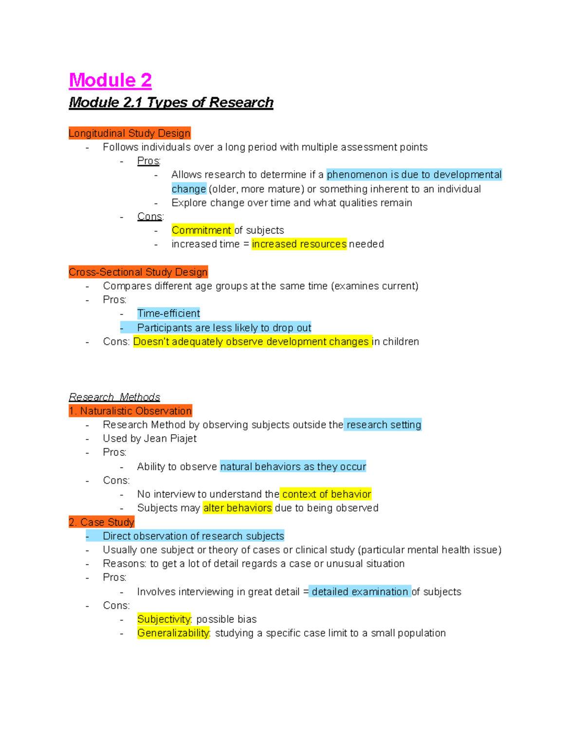 Module 2 Lecture Notes - Module 2 Module 2 Types of Research ...