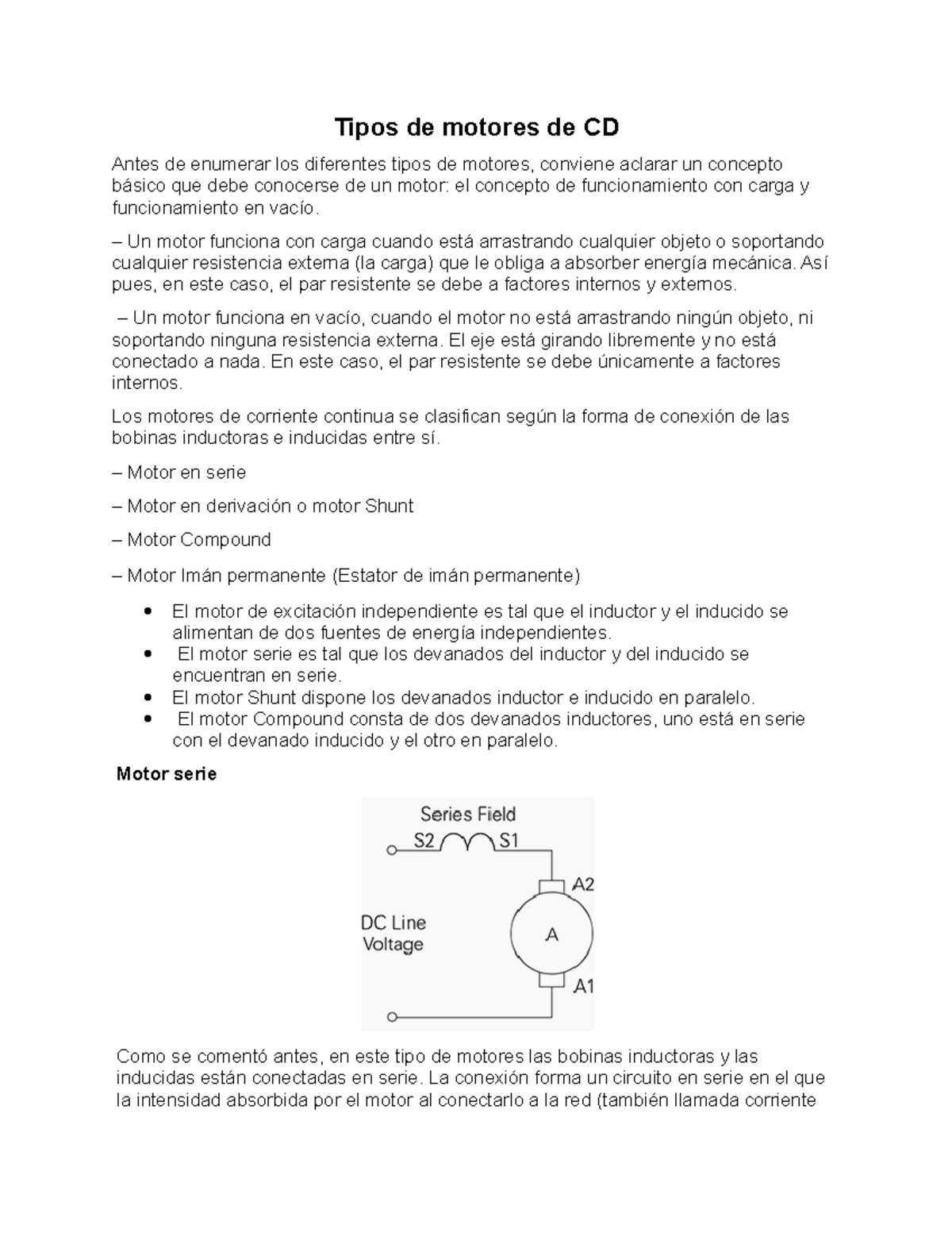 Tipos de motores de CD y su clasificacion - Tipos de motores de CD ...