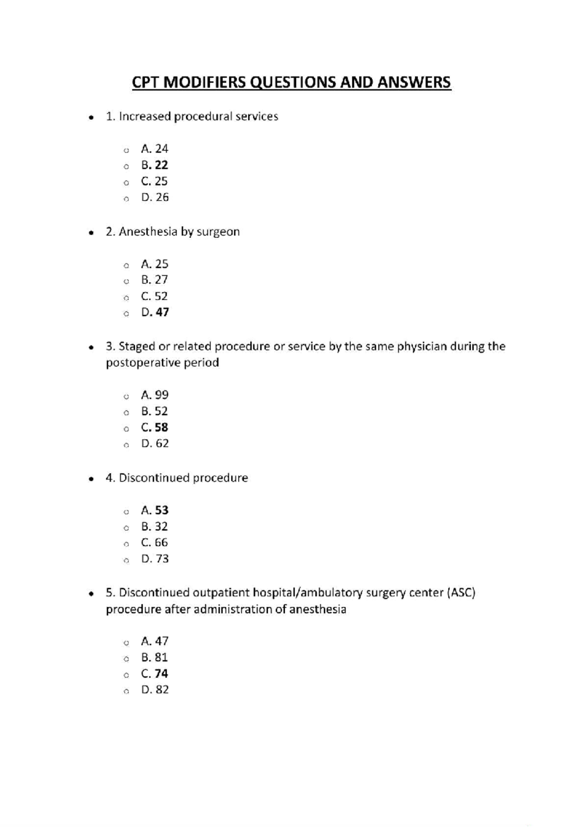 CPT Modifiers Q&A: Comprehensive Study Guide for Healthcare ...