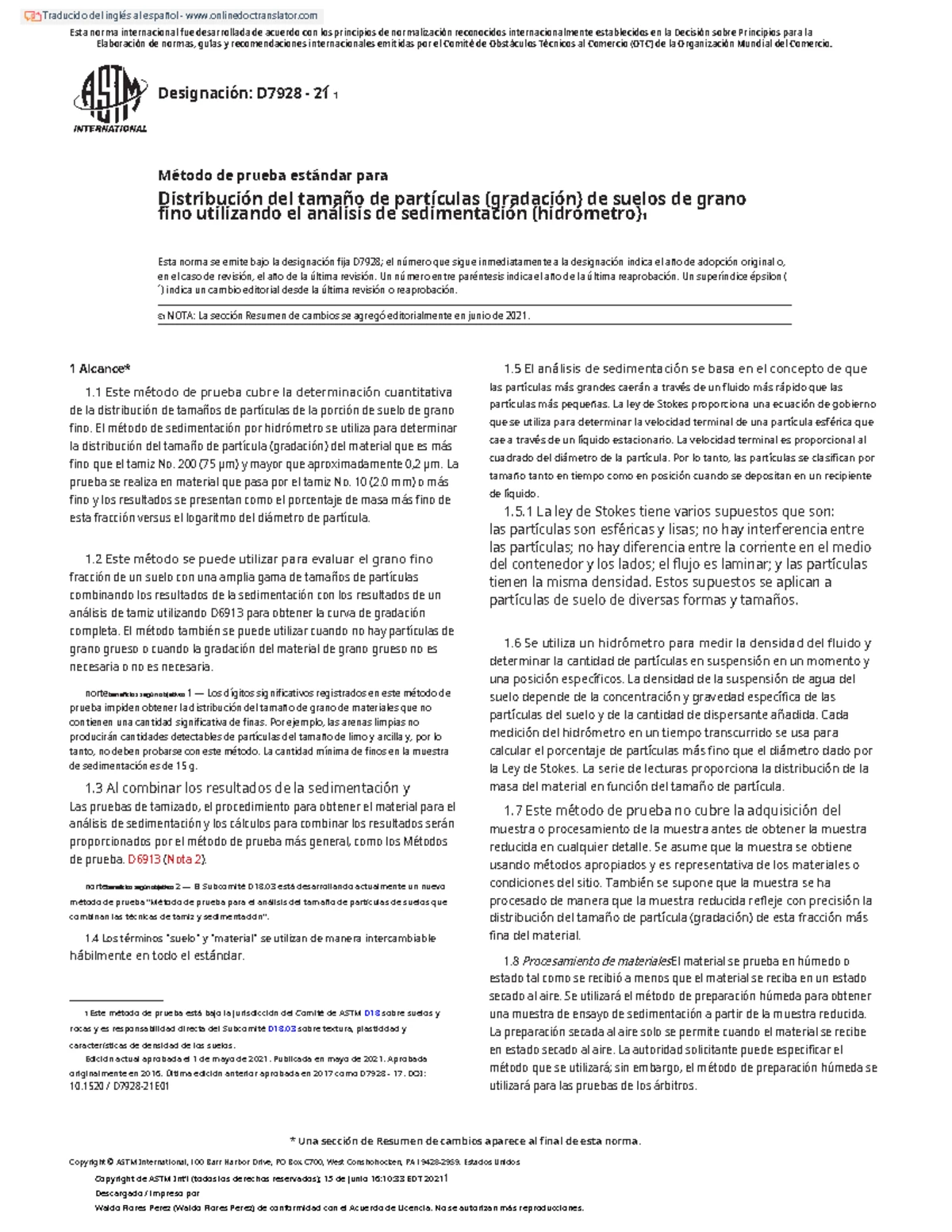 ASTM D4318-17 (Es) - Normas sobre prueba de Limites de Atterberg ...