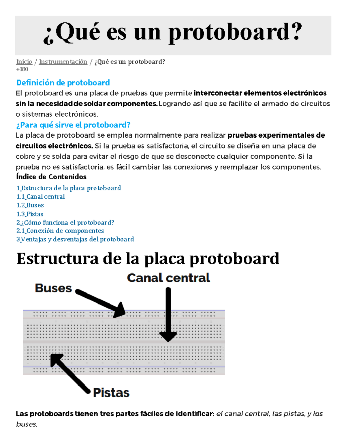 Qué es un protoboard: Estructura y Funciones en Electrónica - Studocu