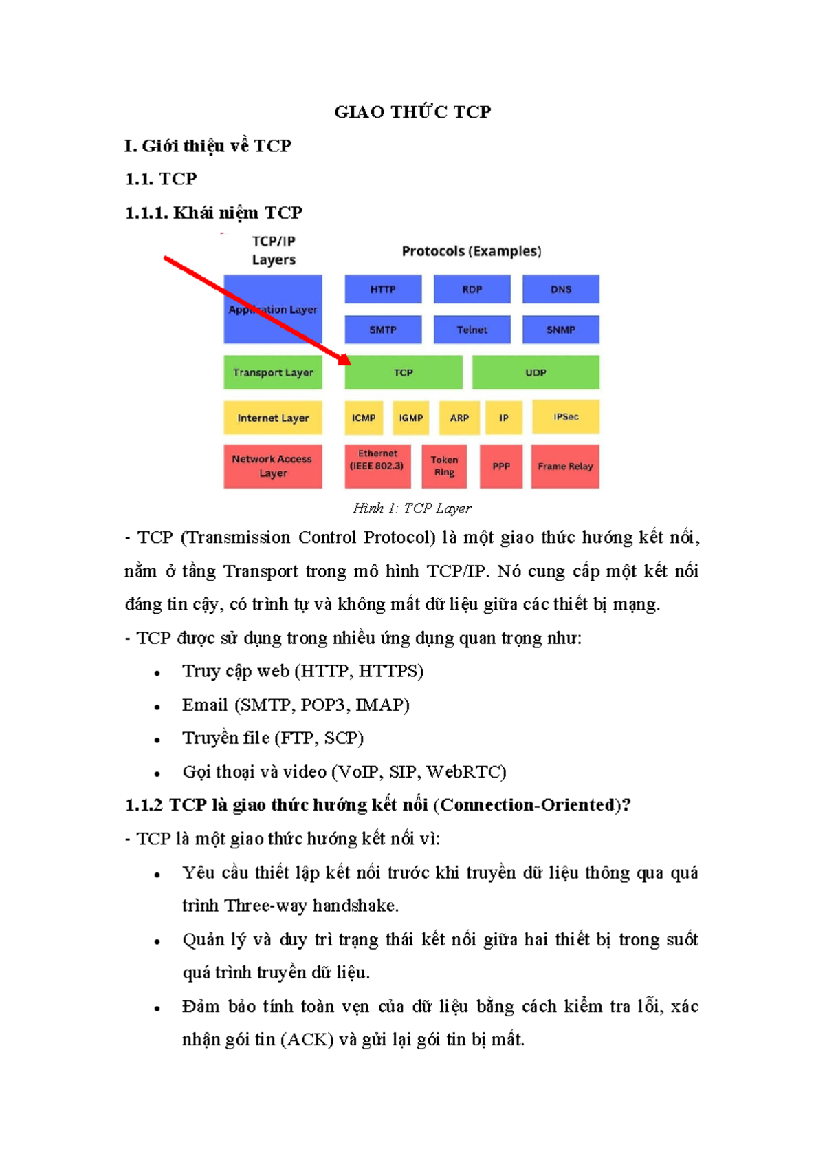 GIAO THỨC TCP: Giới thiệu và Cấu trúc Gói tin TCP - Studocu