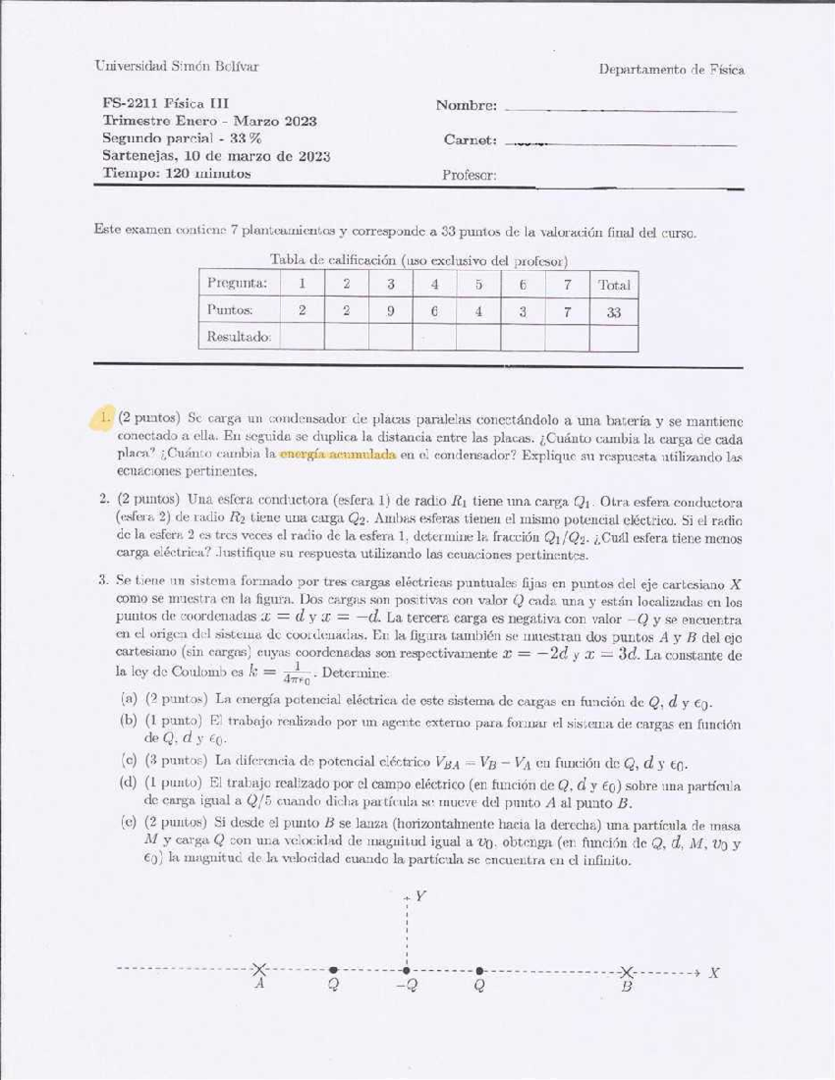 Segundo Parcial Fisica I1I 2023: Soluciones y Respuestas - Studocu