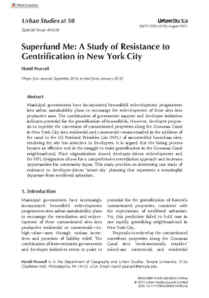 Resistance to Gentrification: The Gowanus Canal Case Study (ENV 101 ...