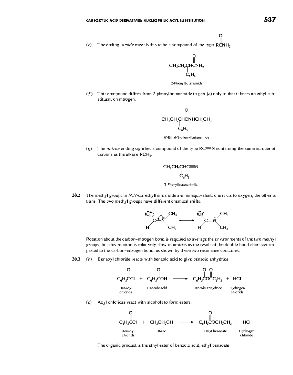 537 Organic Chemistry: Carboxylic Acid Derivatives & Nucleophilic Acyl ...