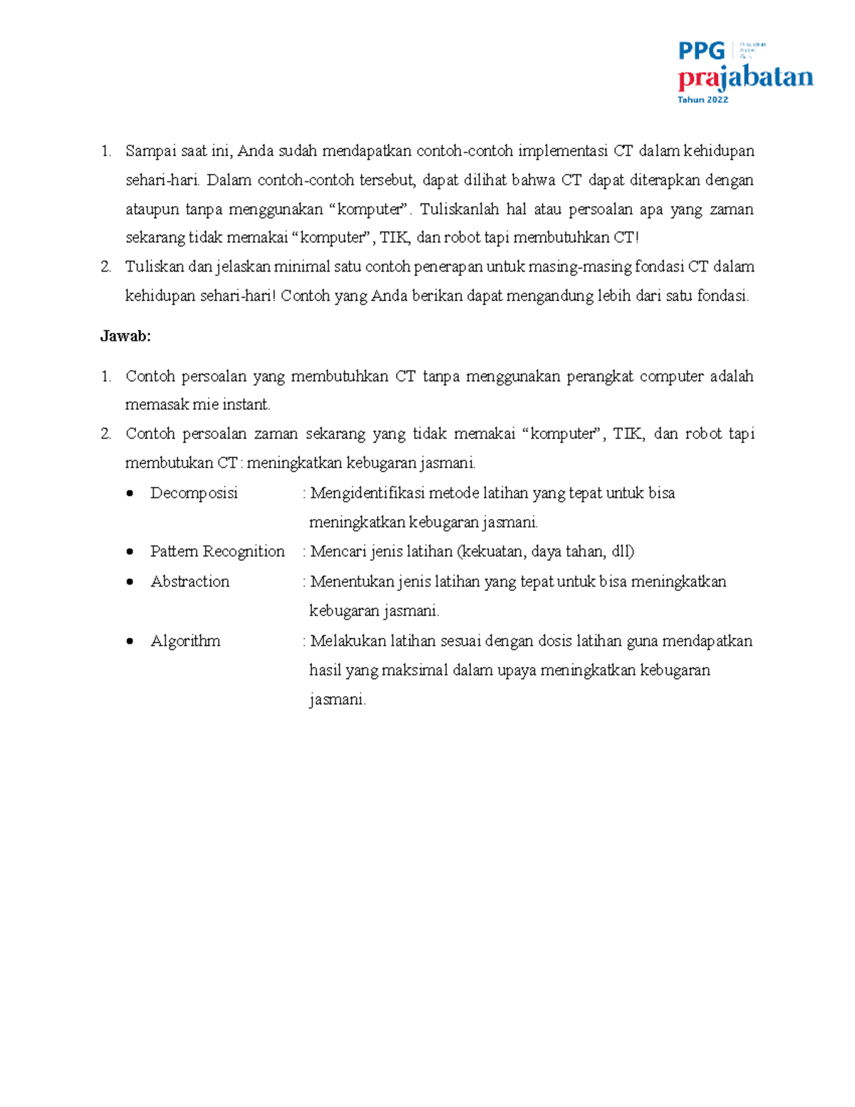 CT 1 - penerapan ct - Sampai saat ini, Anda sudah mendapatkan contoh ...