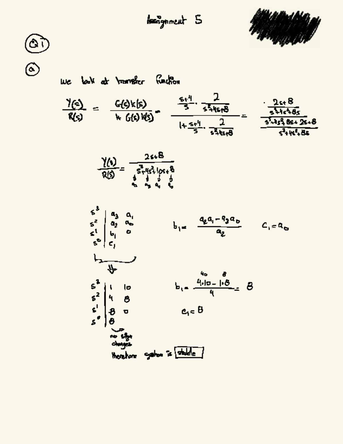 Assignment 5: Transfer Function Analysis and Stability Evaluation - Studocu