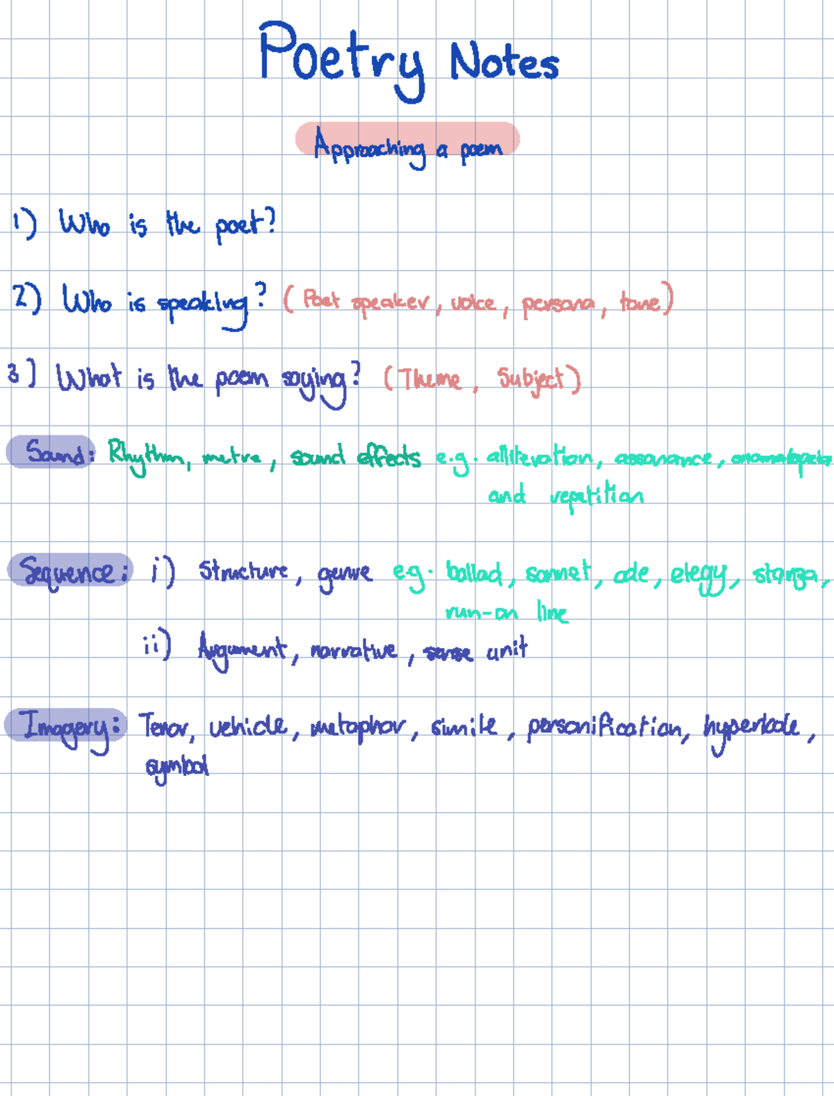 ENG 110 Poetry Notes: Analyzing Poetic Elements and Forms - Studocu