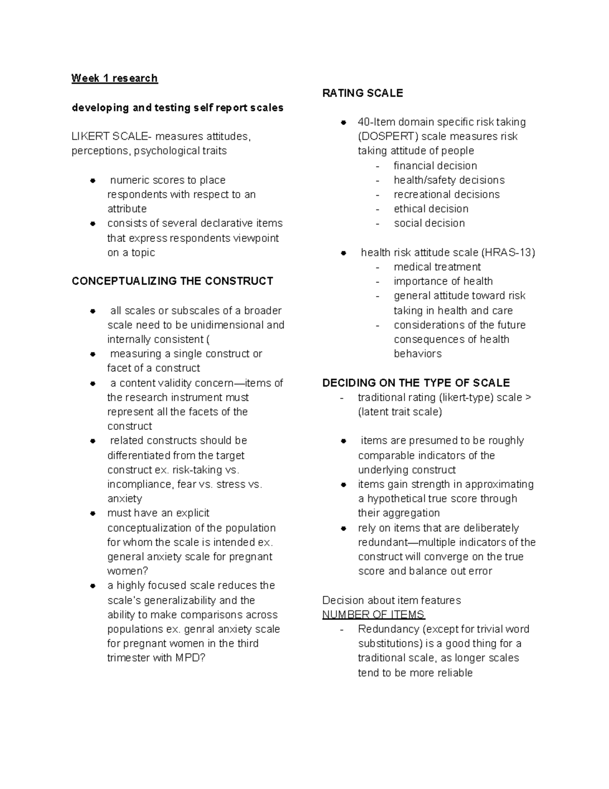 NCMB-315 - Developing and Testing the DOSPERT Scale for Risk Attitudes ...