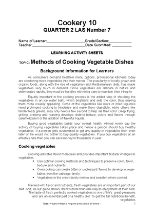 Q2 Grade 10 Cookery module 2 - 10 TLE Quarter 2 – Module 2 ...