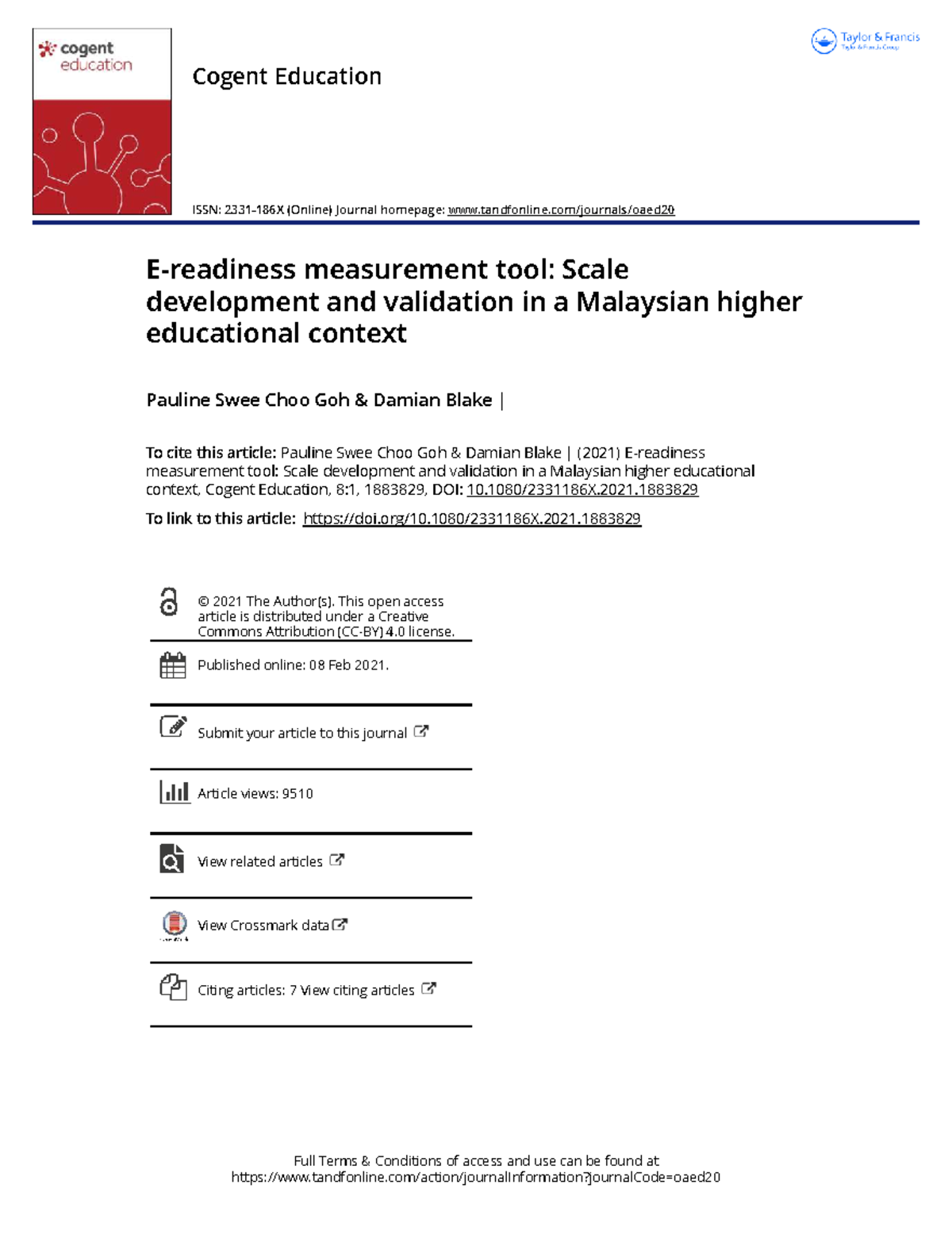 E-Readiness Measurement Tool: Scale Development & Validation in ...