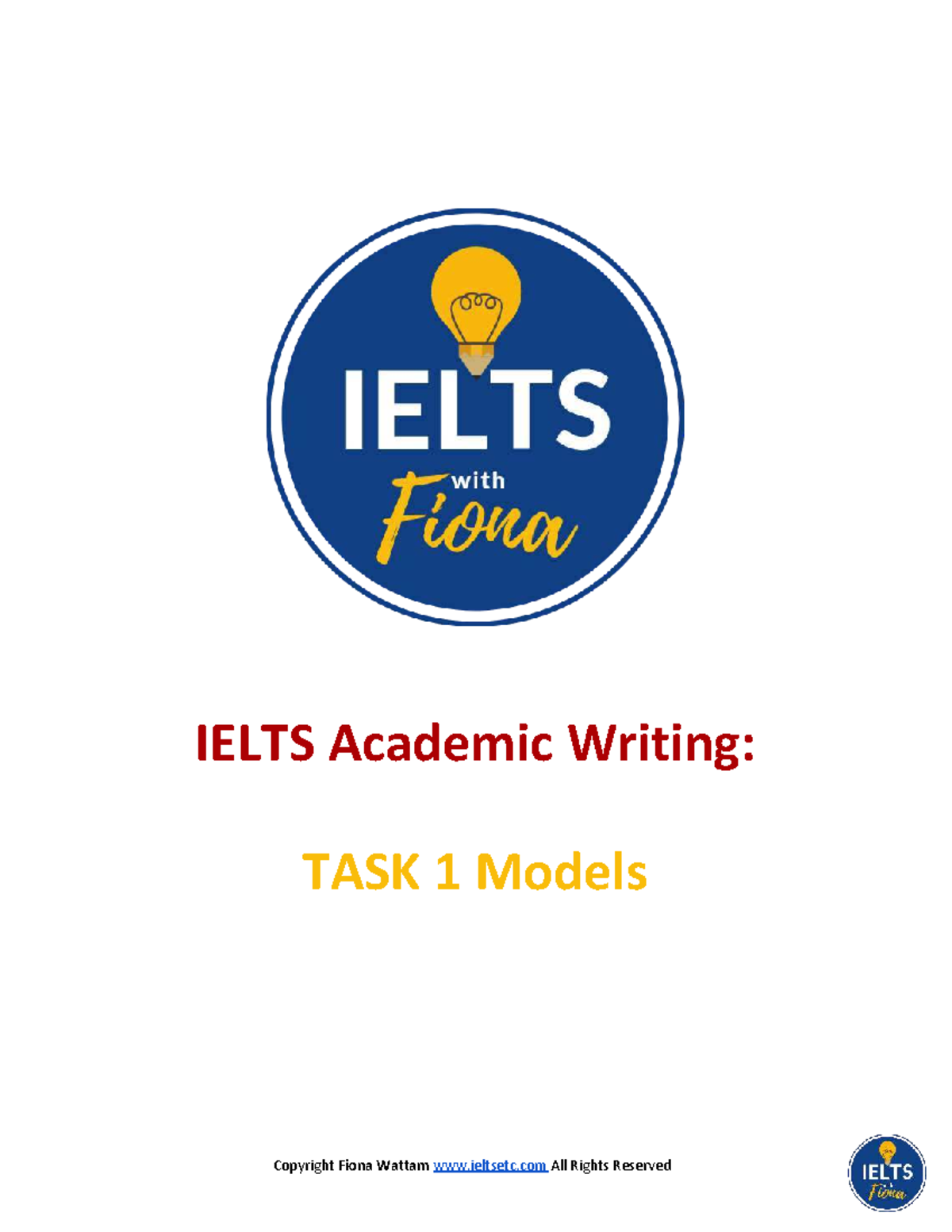 IELTS Academic Writing: Task 1 Models & Chart Analysis - Studocu