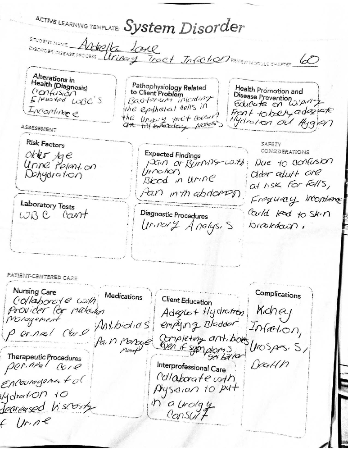 Active Learning Template: System Disorder - Health Promotion & Disease ...