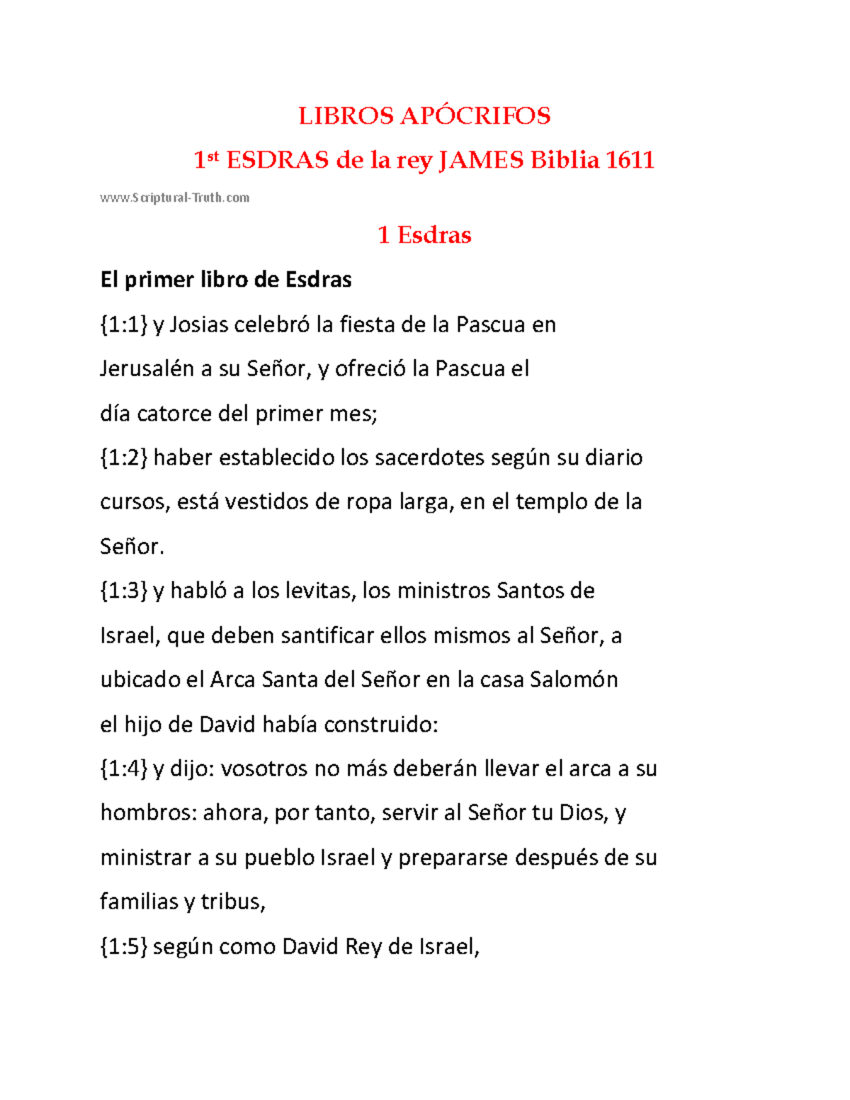 1 Esdras: Análisis y Reflexiones sobre el Libro Apócrifo - Studocu