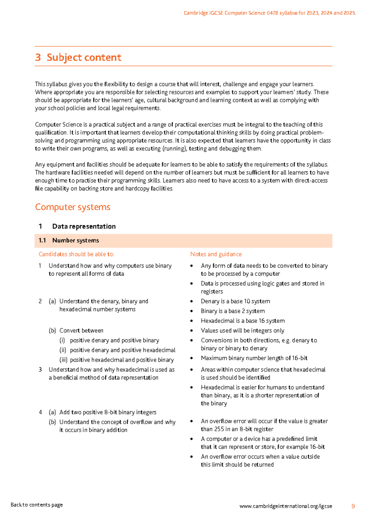 Cambridge IGCSE Computer Science 0478 - 2023 Syllabus Revision Notes ...