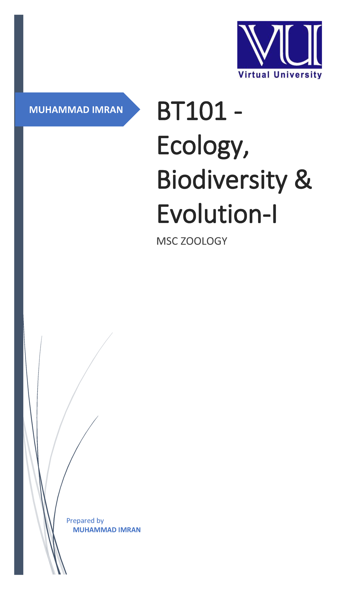 BT101 Final Exam Lecture Notes on Ecology and Biodiversity - Studocu