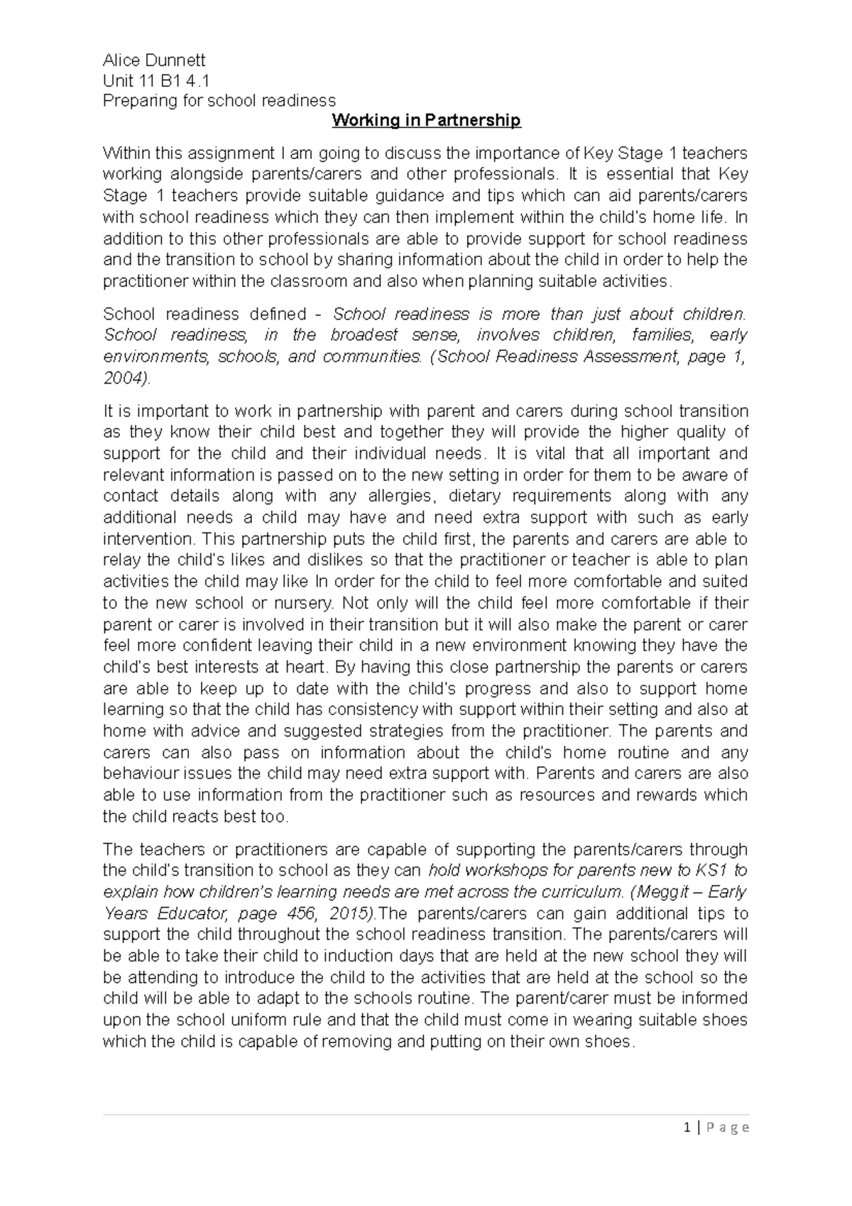 Professional Partnership in Early Years - The role of the practitioner ...