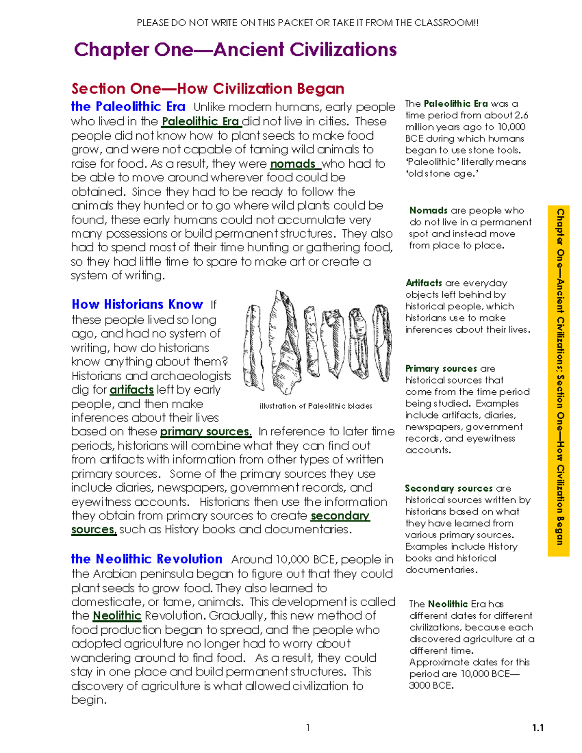 Civilization Beginnings: Chapter 1 Overview (W-P) - Studocu