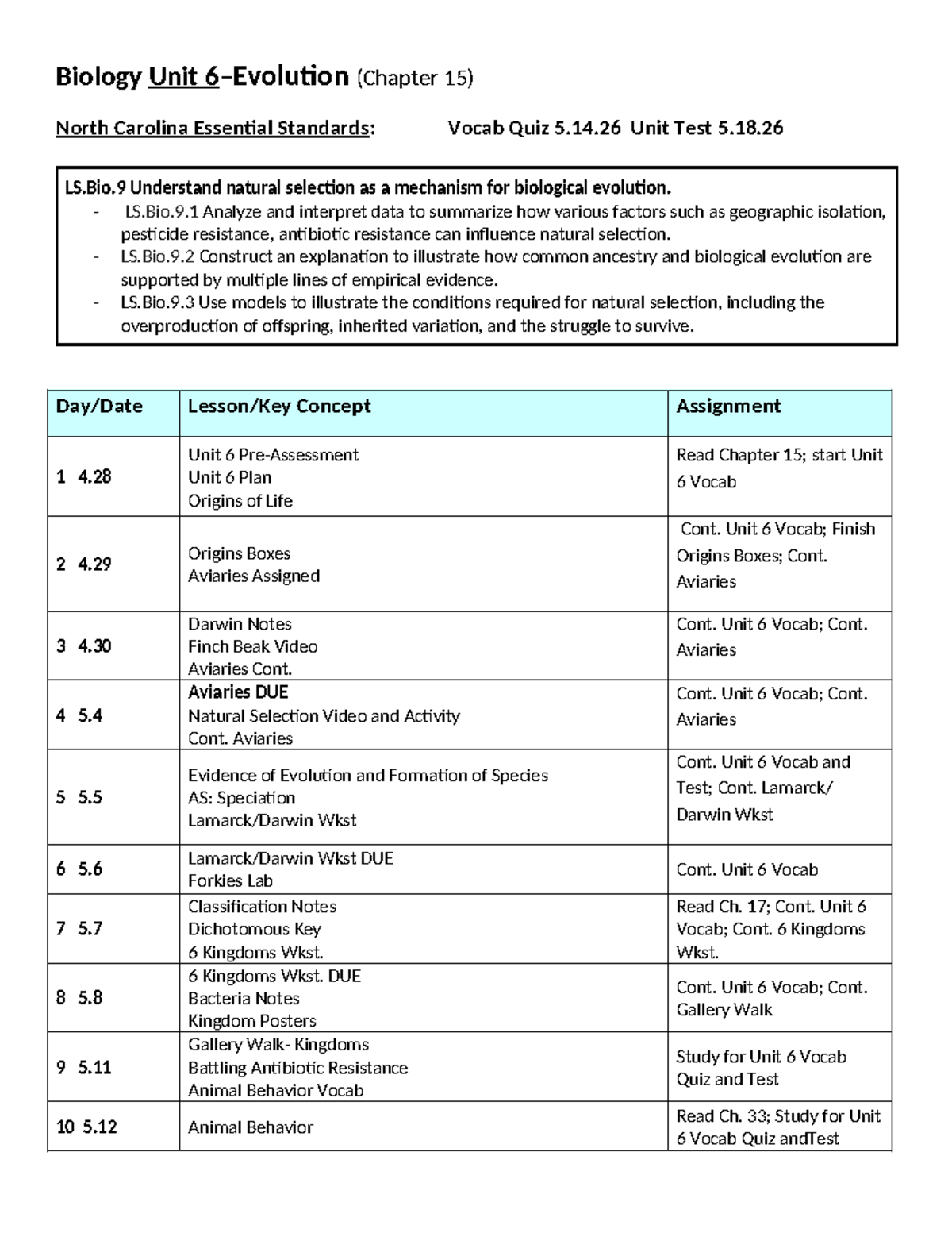 Unit 6 Outline F25: Genetics & Diversity of Life Study Guide - Studocu