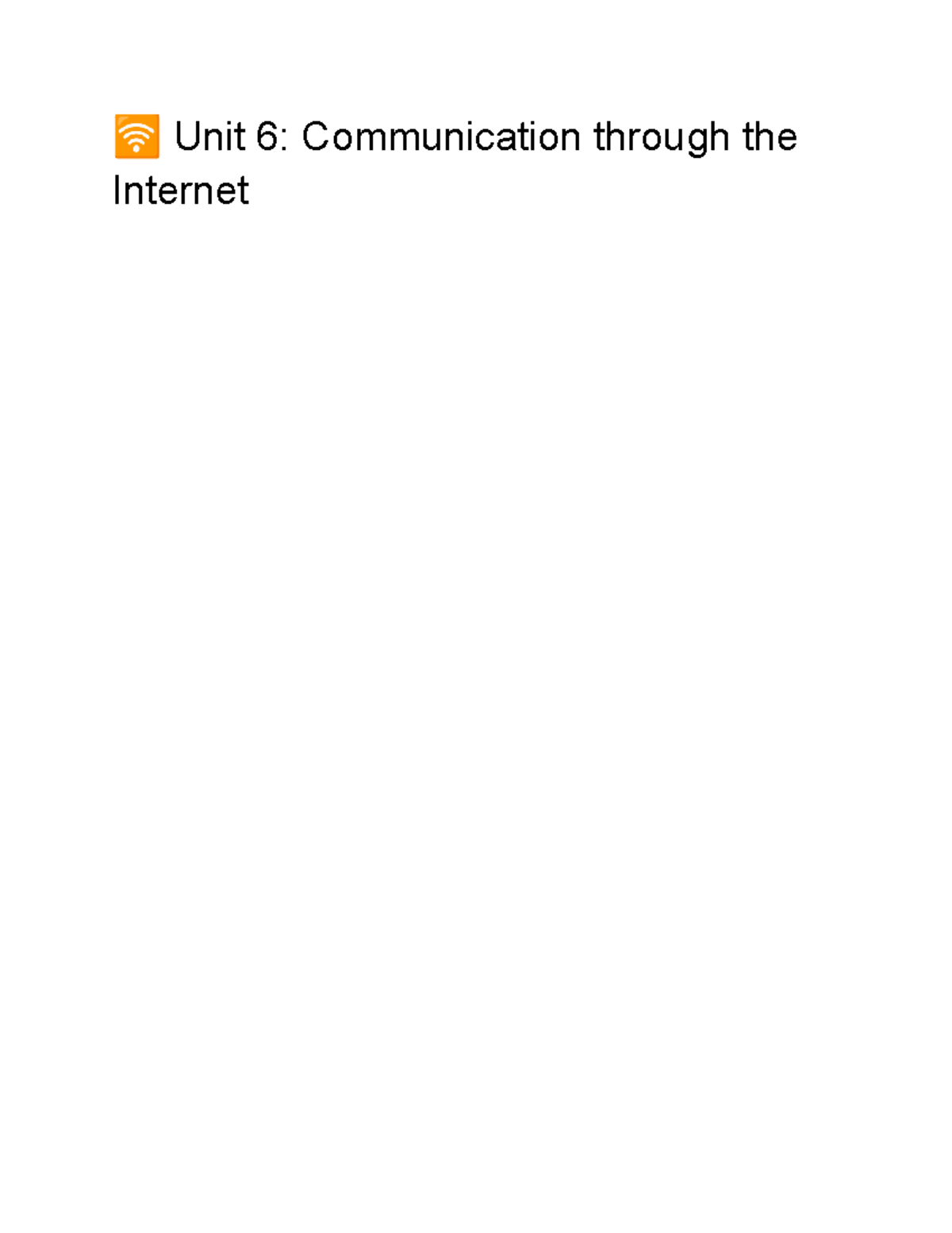AP CSP Semester 2 Unit 6 Notes: Internet Communication Fundamentals ...
