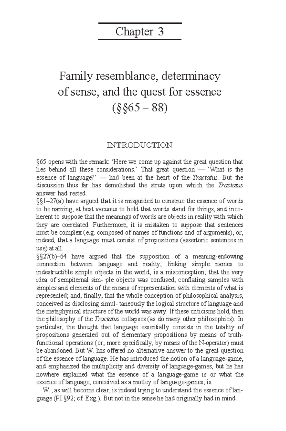 Chapter 3: Family Resemblance and the Essence of Language in ...