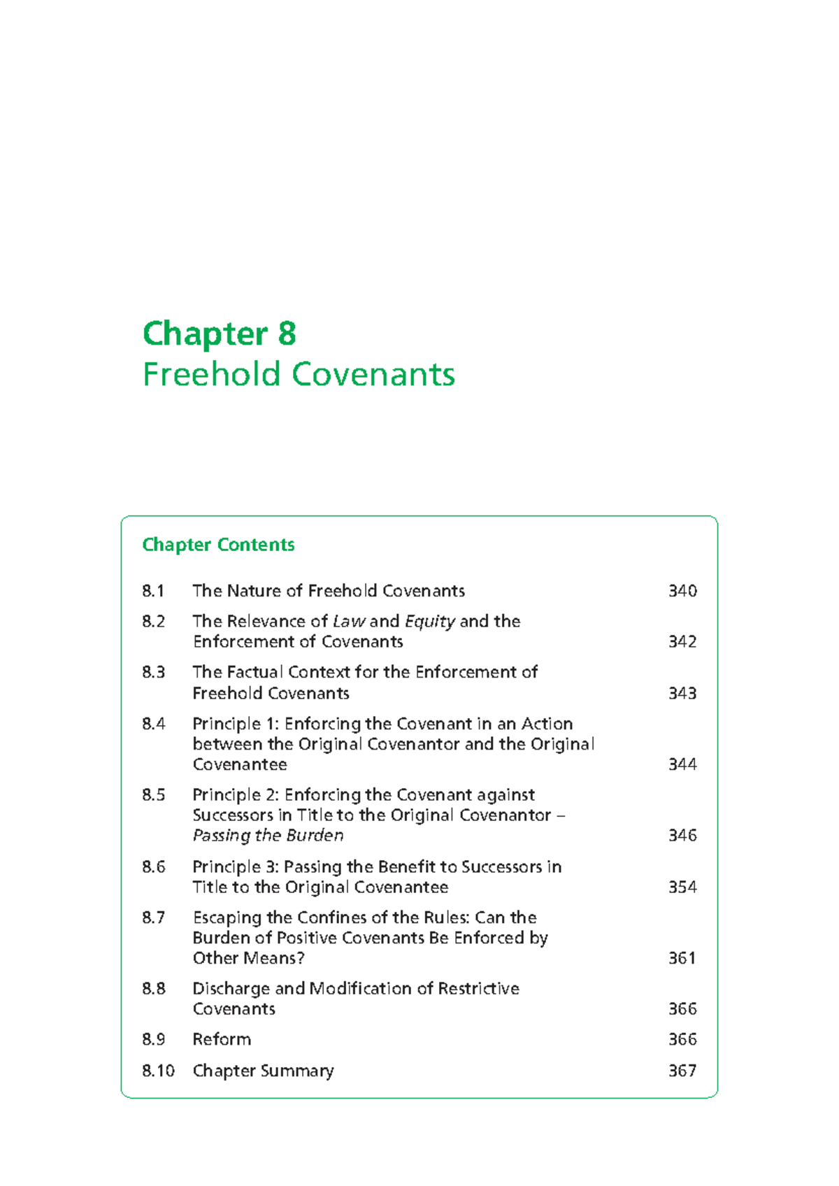 Chapter 8: Freehold Covenants - Understanding Law and Equity (Land Law ...