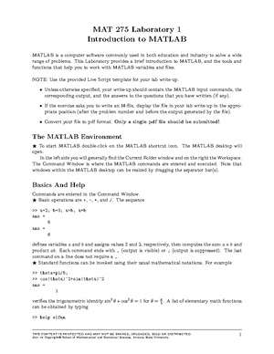 Lab 5 template - MATLAB 5 MAT275 - Lab 5 - Abisai Villalobos - MAT 275 ...