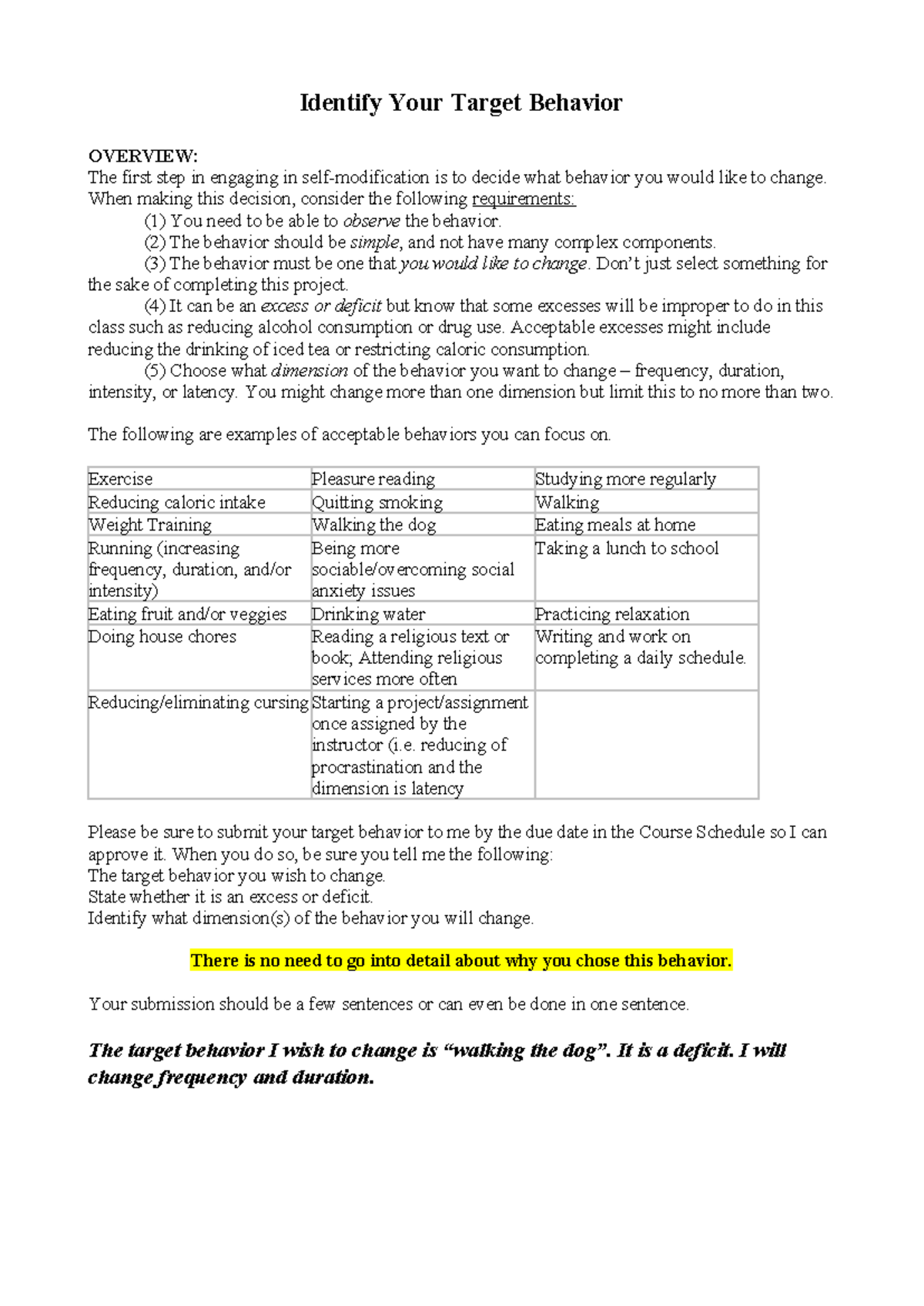 0 - Identify Your Target Behavior - Last Update - Summer 2023 ...