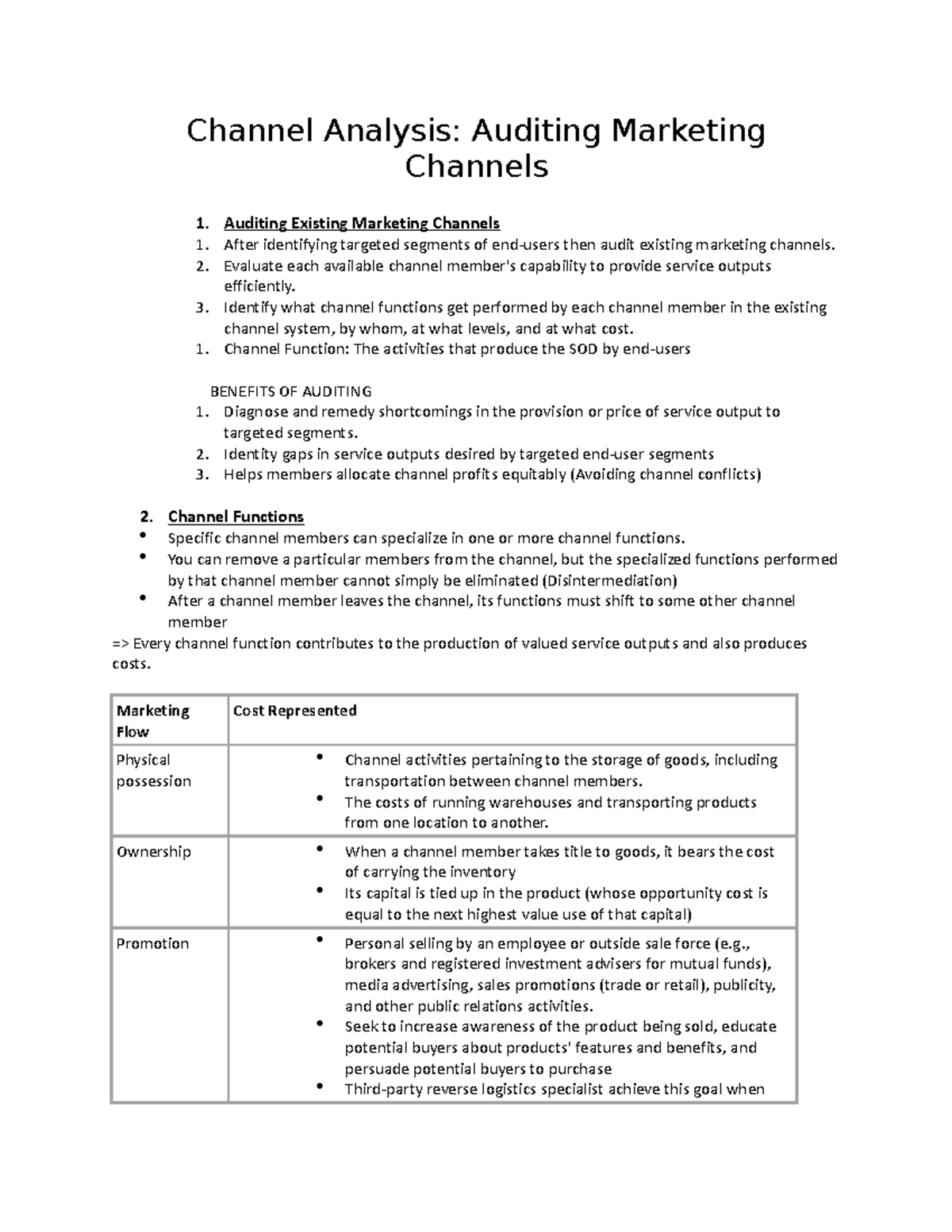 Channel Analysis Audit - MARK 2000 Chapter 3 Insights - Studocu