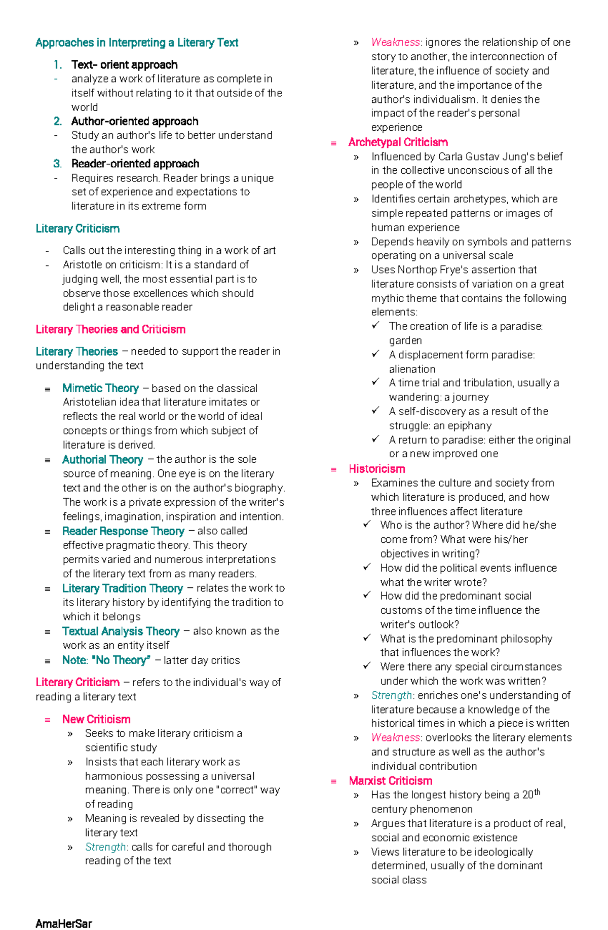 21st world lit - Approaches in Interpreting a Literary Text 1. Text ...