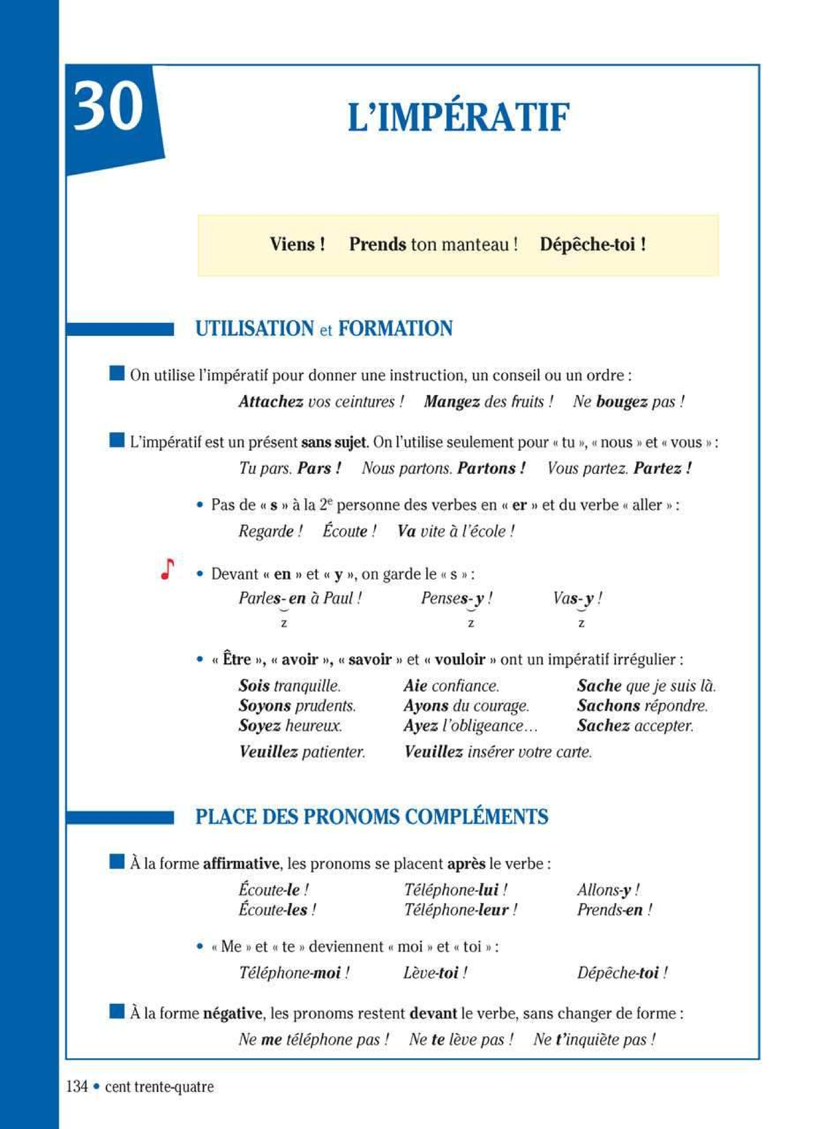 Leçon 30 - Grammaire : L'Impératif et les Pronoms Compléments - Studocu