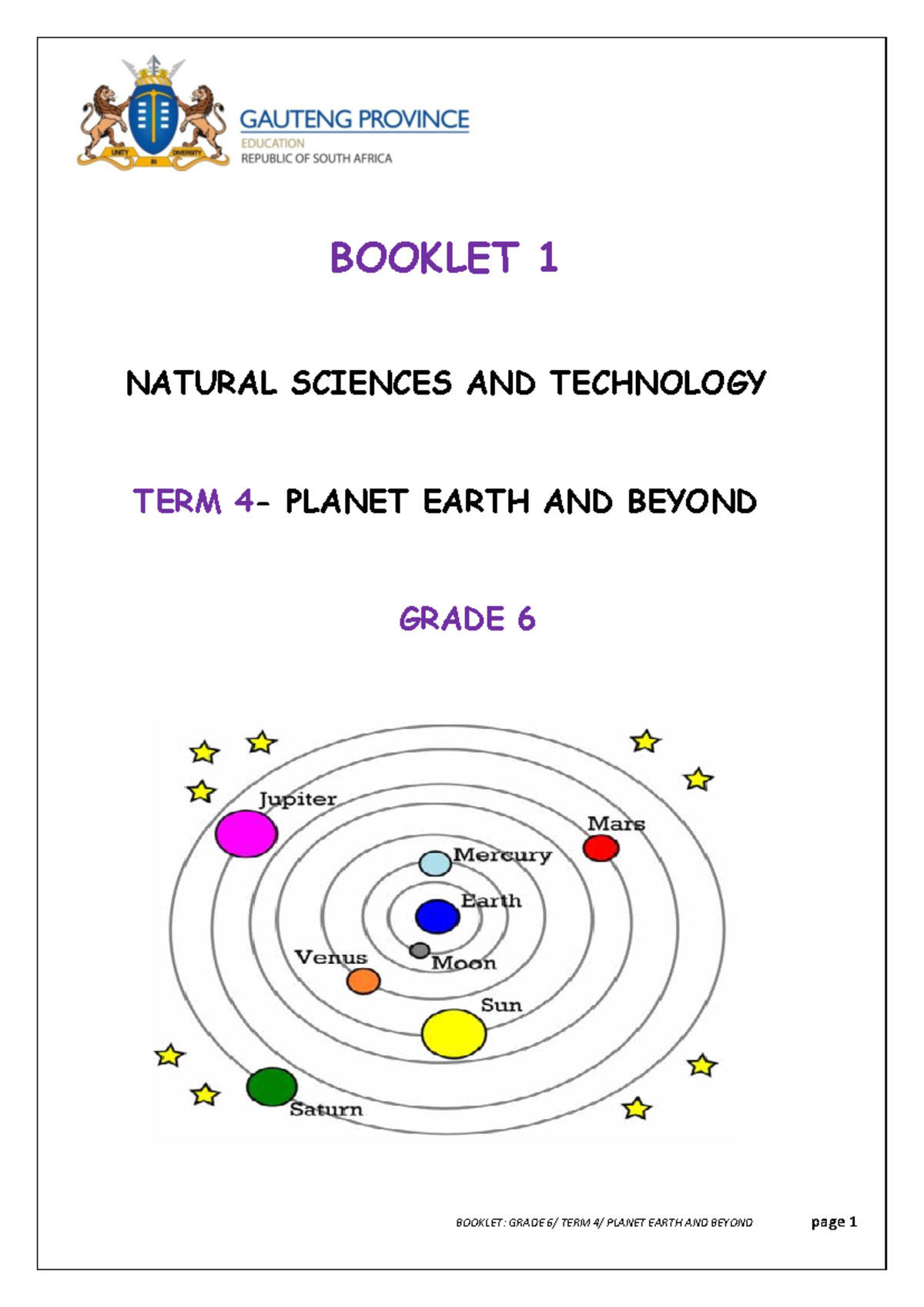 Grade 6 Natural Sciences & Technology: Planet Earth & Beyond Workbook ...
