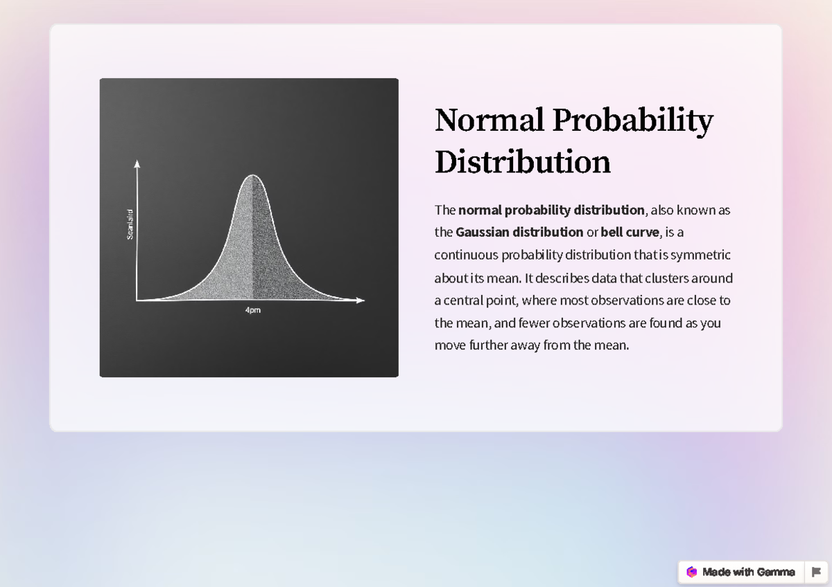 Normal Probability Distribution and Calculating Specifications - Studocu