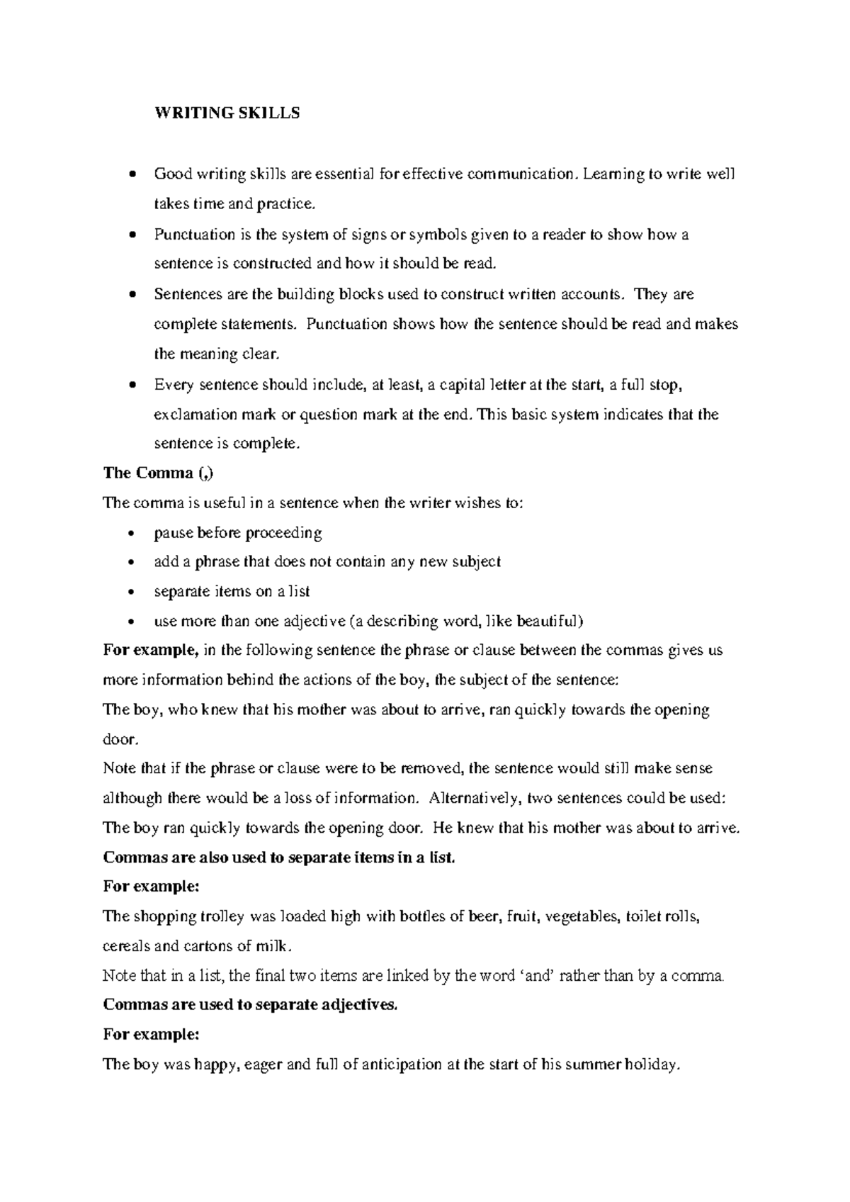 Writing Skills: Mastering Written Communication Techniques - Studocu