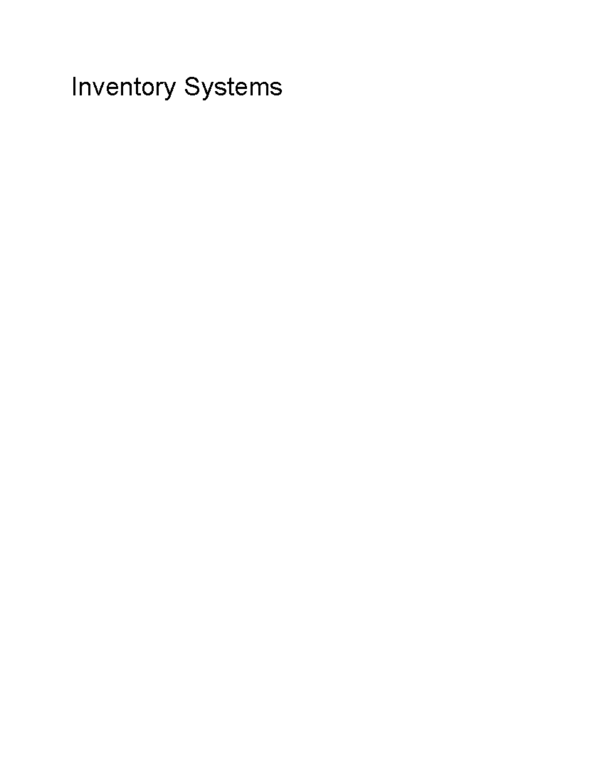 FAR & Auditing: Inventory Systems Overview and Calculations - Studocu