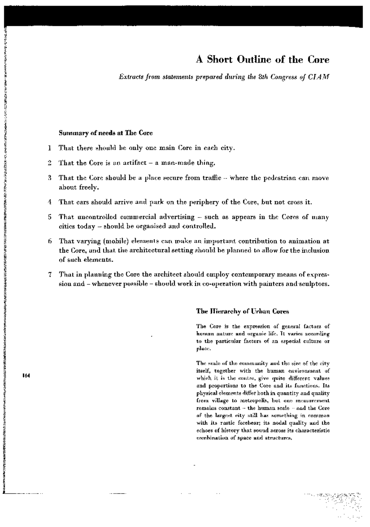 CIAM - Summary of Core Principles from the 8th Congress - Studocu