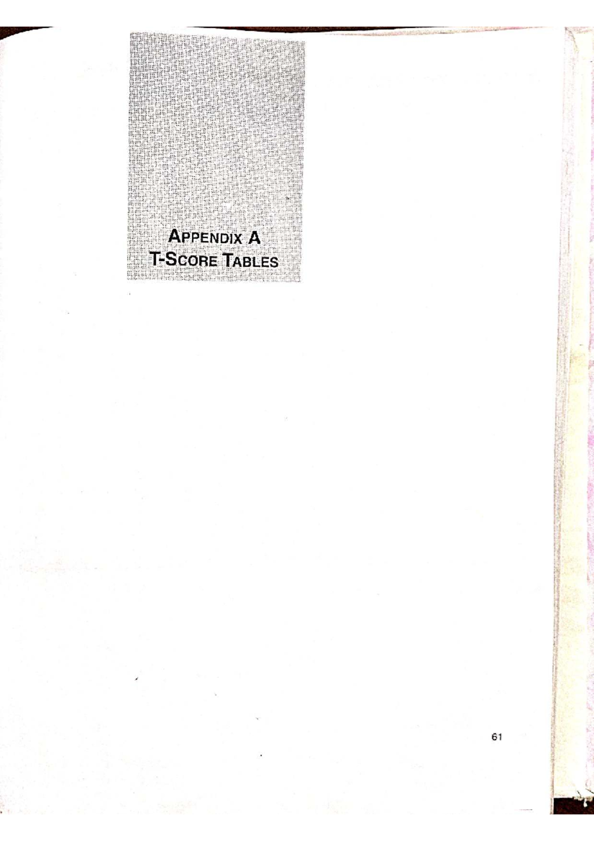 ATy 61 Final Exam Tables for MMPI T Scores and Clinical Scales - Studocu