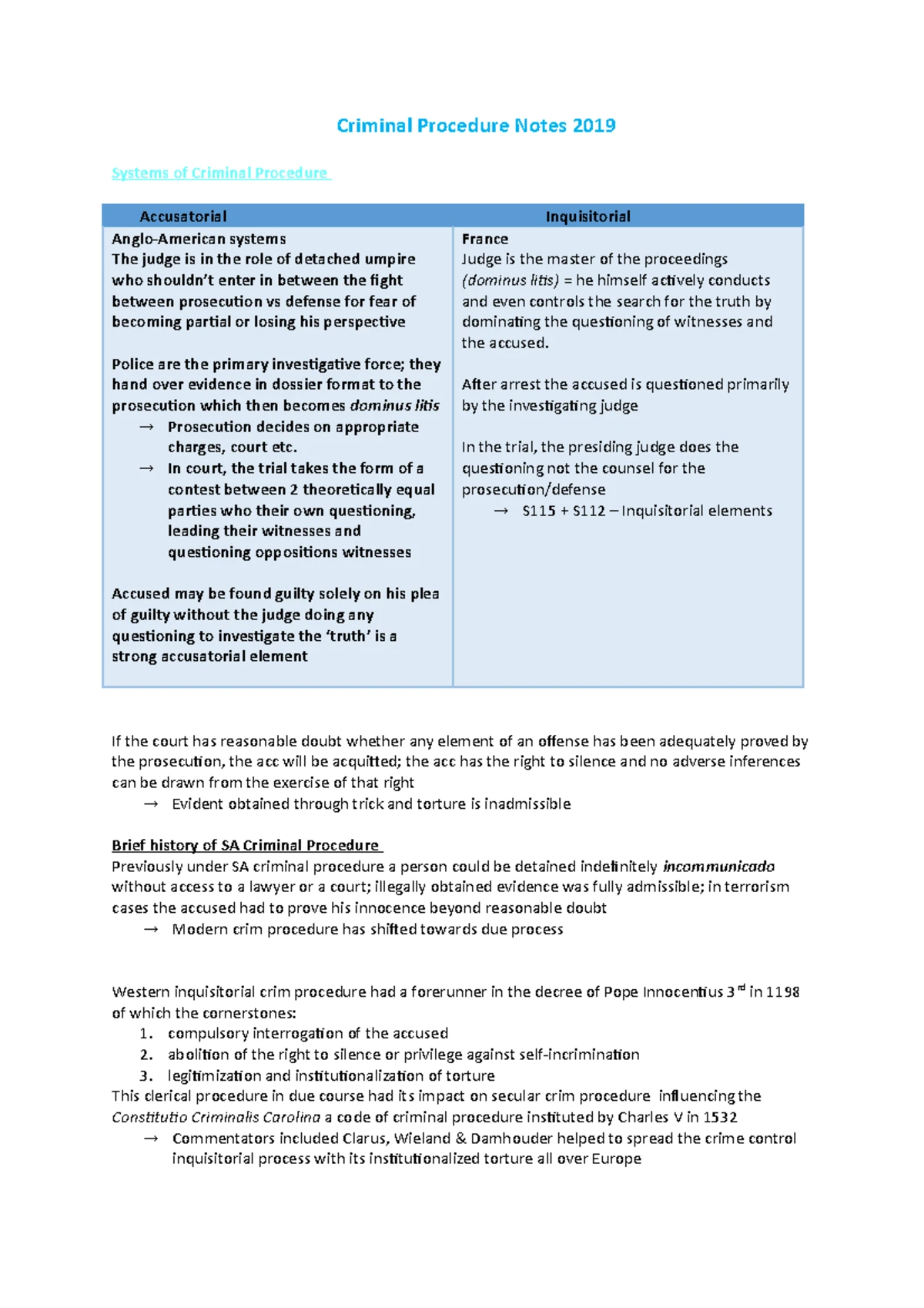 Criminal P - Pleas - Notes - CRIMIAL PROCEDURE – PLEAS -This Stage ...