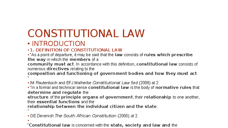 Constitutional Law Notes: An Introduction to Key Concepts and ...