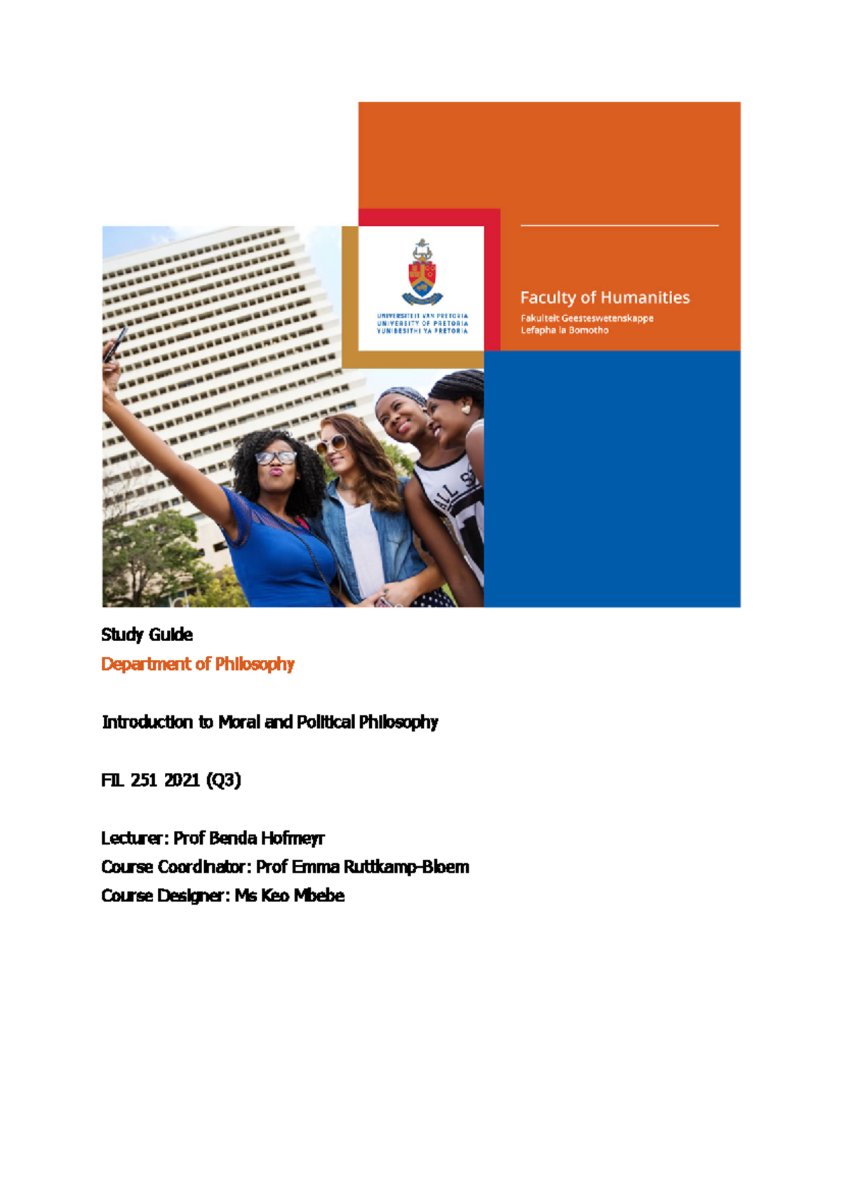 FIL251 Q3 2021 Study Guide - Study Guide Department of Philosophy ...