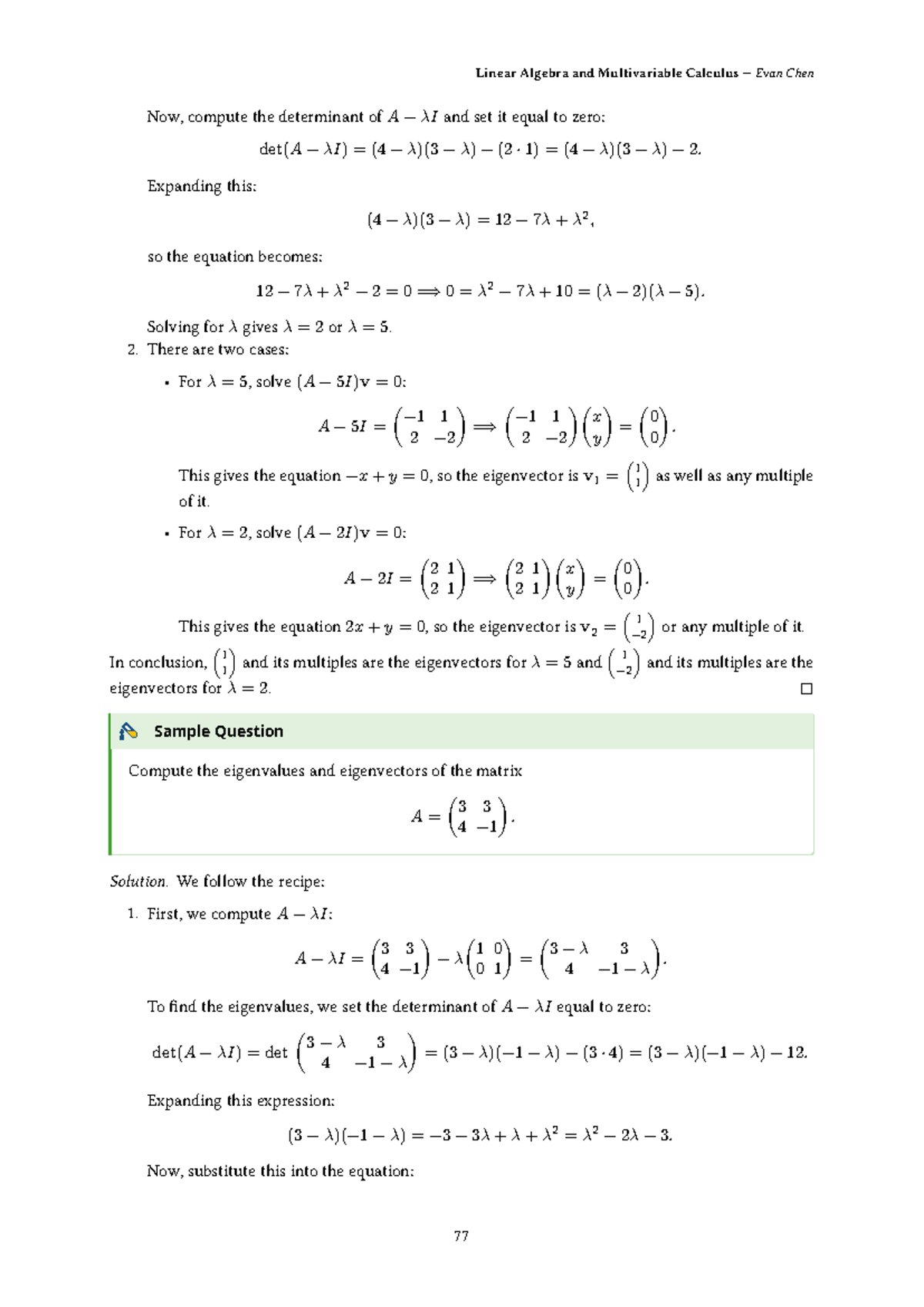 Linear Algebra & Multivariable Calculus Notes - Part 39 - Studocu