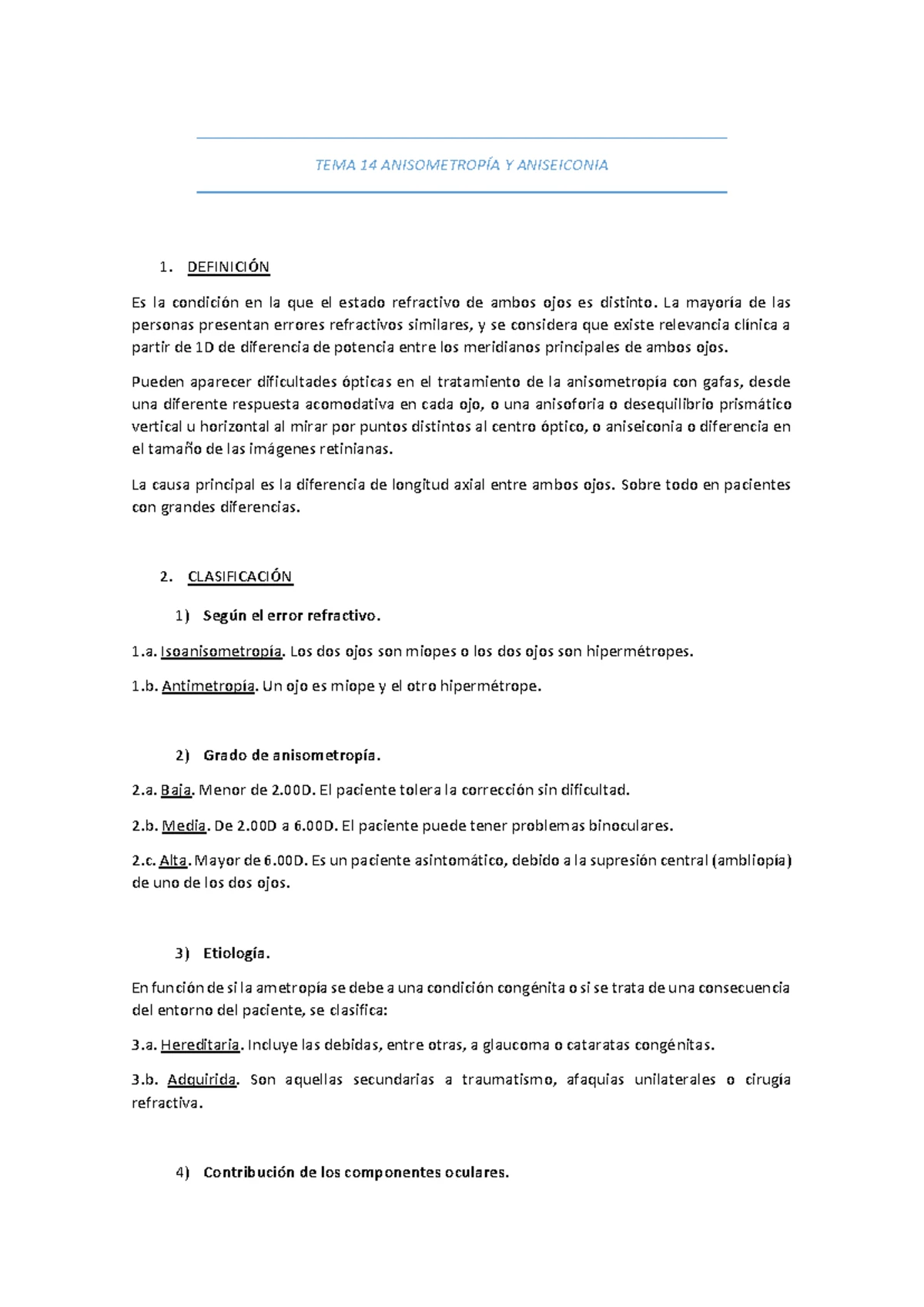 Imágenes de Purkinje: Resumen para Óptica Física I - Optometría - Studocu