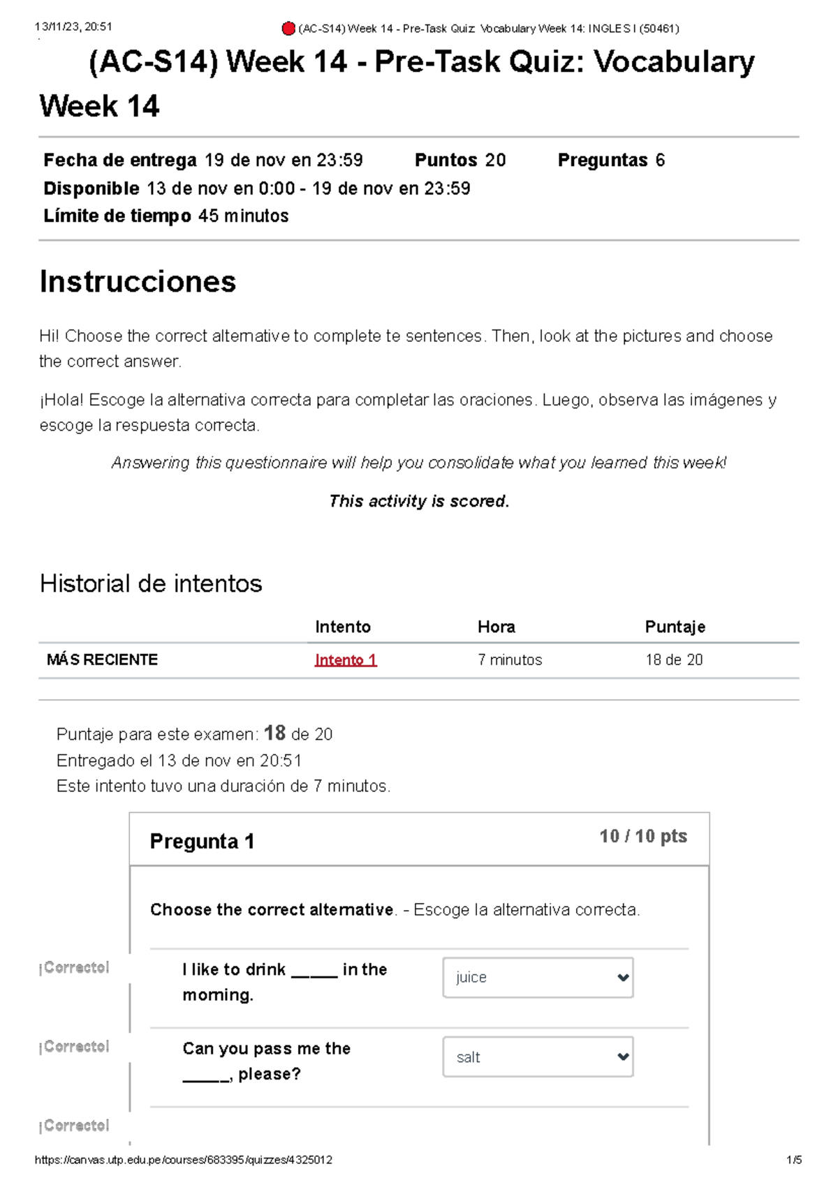 🔴 (AC-S14) Week 14 - Vocabulary Pre-Task Quiz Overview & Details - Studocu